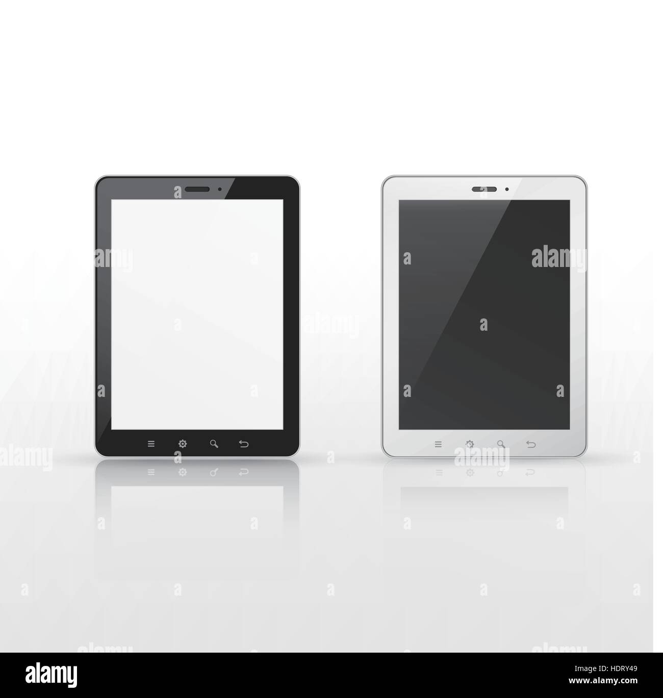 realistic blank tablet template isolated on white background Stock ...