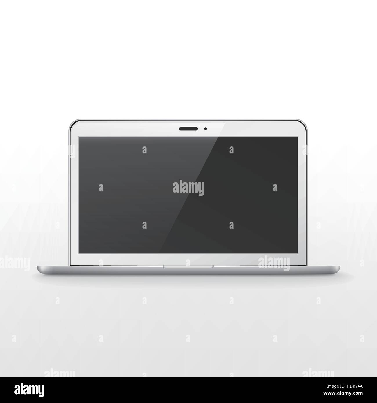 modern glossy laptop isolated on white background Stock Vector Image ...