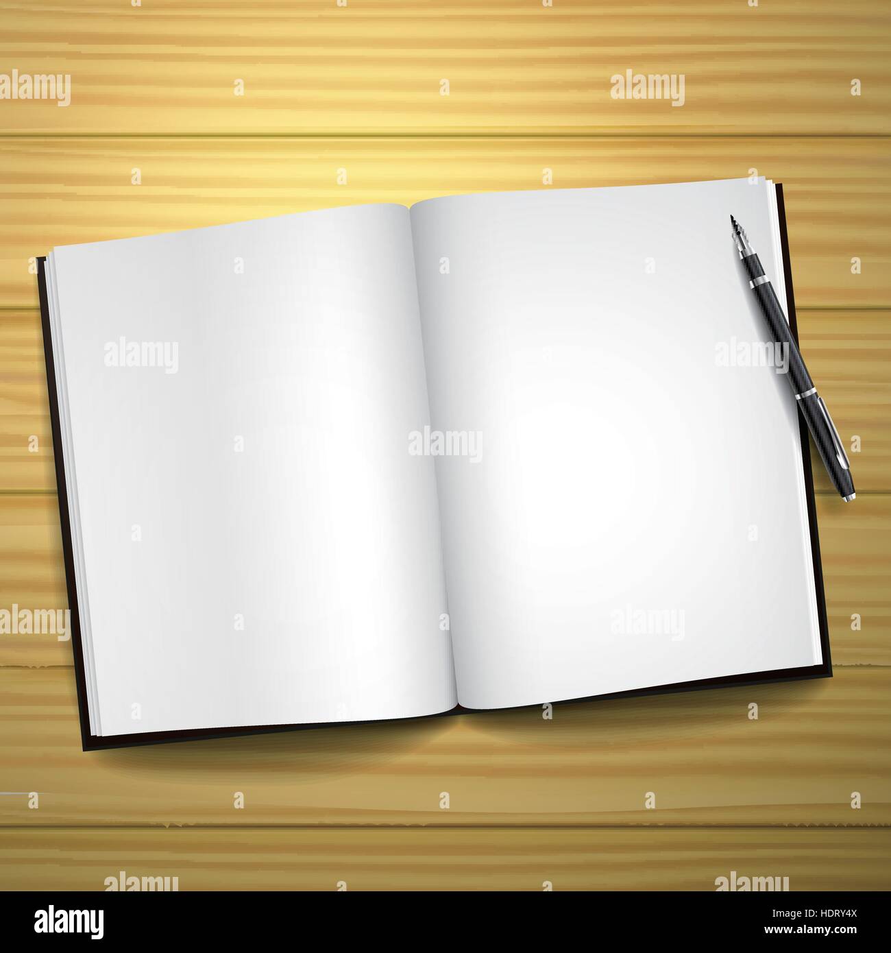 Book on desk Stock Vector Images - Alamy