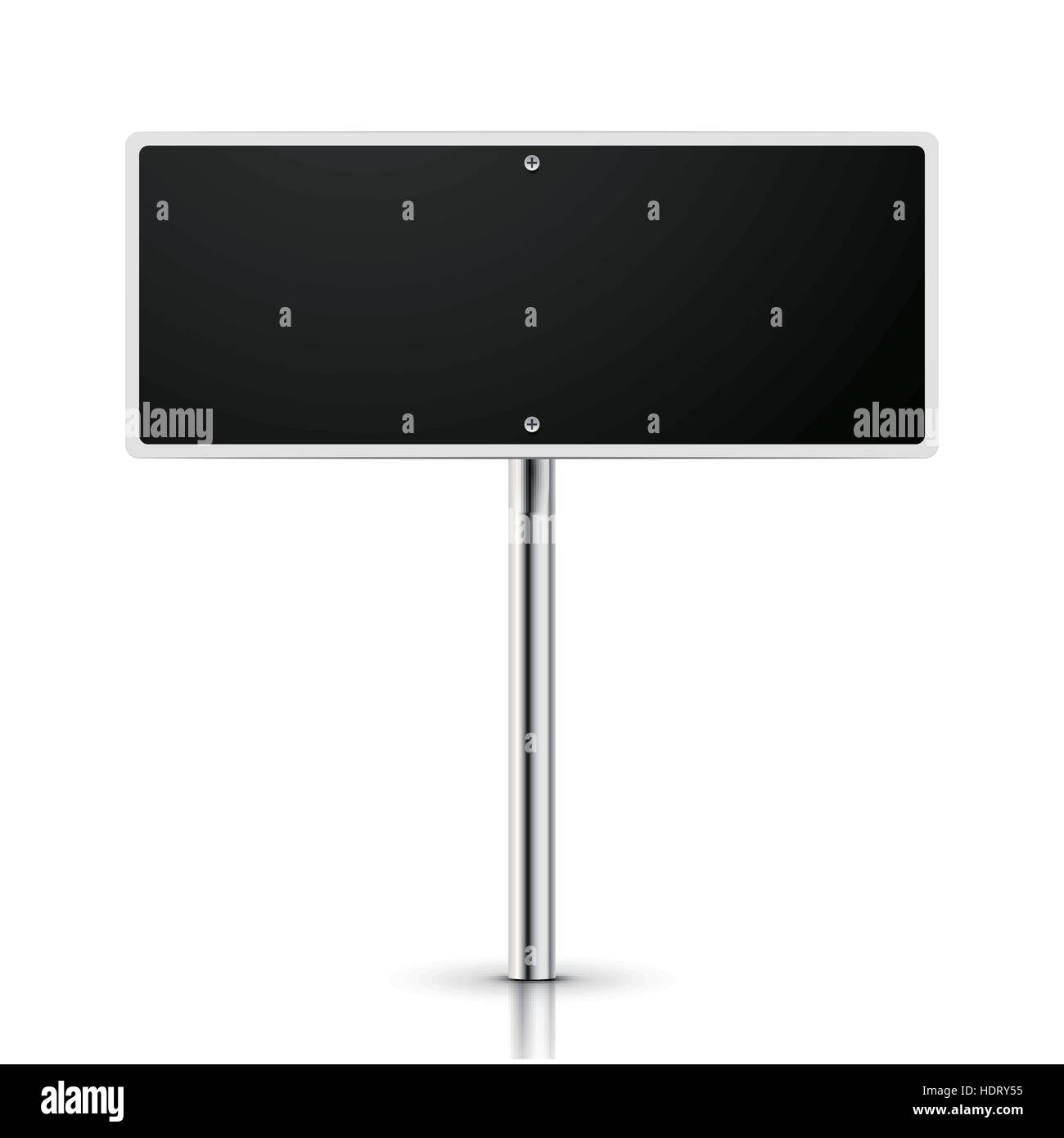 blank sign or banner template isolated over white background Stock ...