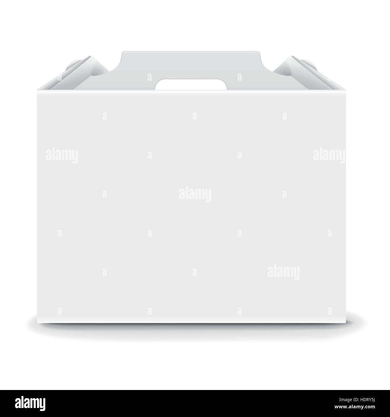 blank paper packaging bag with handle isolated on white background ...