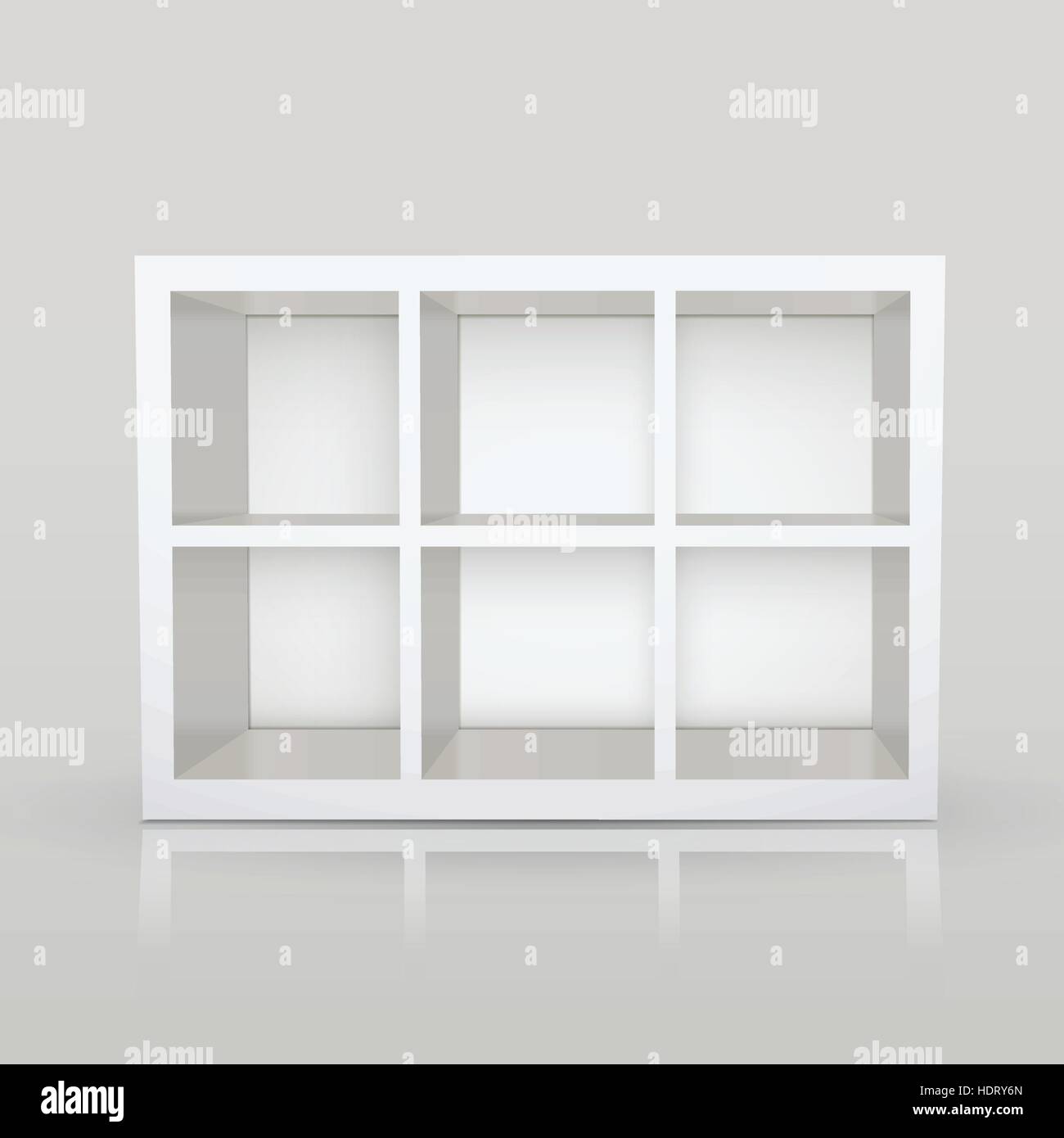 blank modern bookcase isolated over grey background Stock Vector Image ...