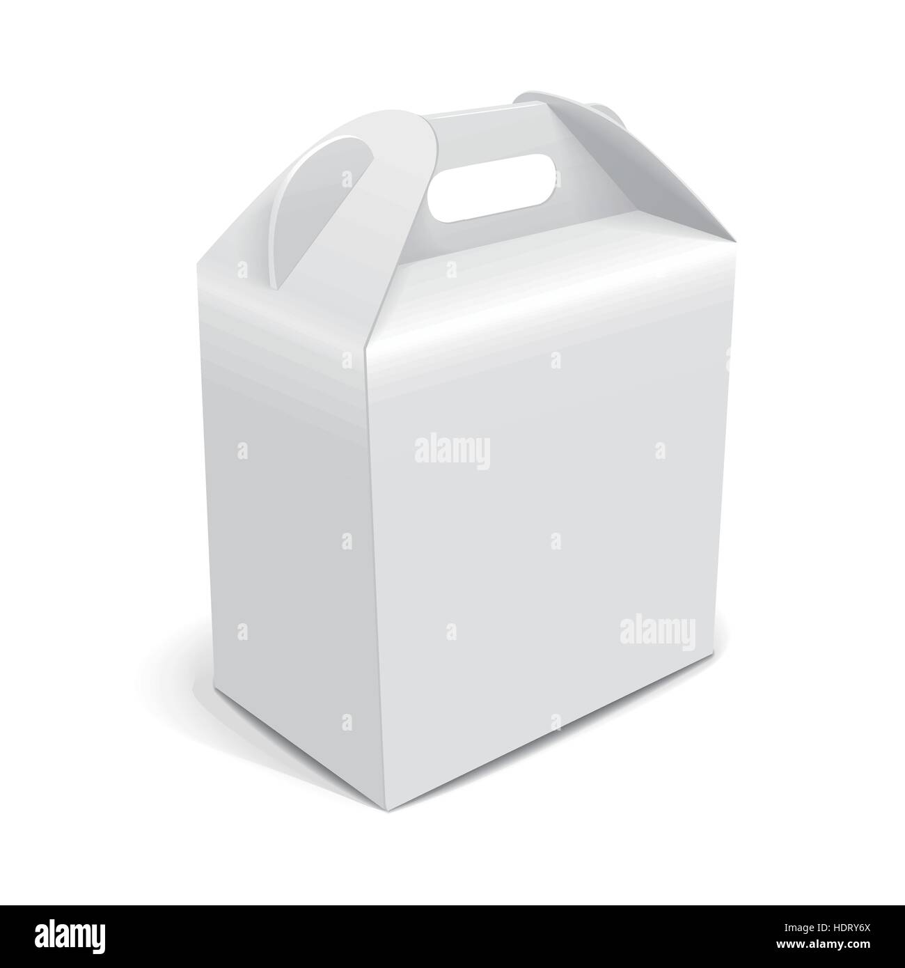 blank paper packaging bag with handle isolated on white background ...