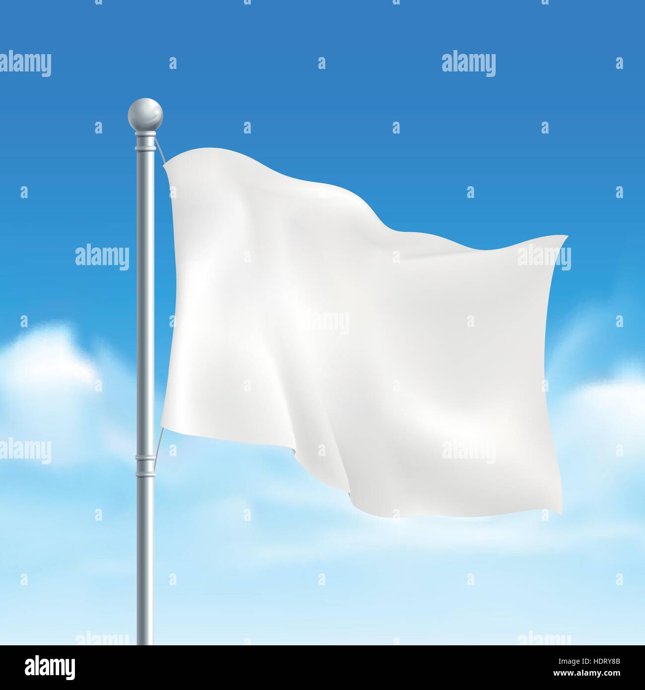 blank white flag isolated on white background Stock Vector Image & Art ...