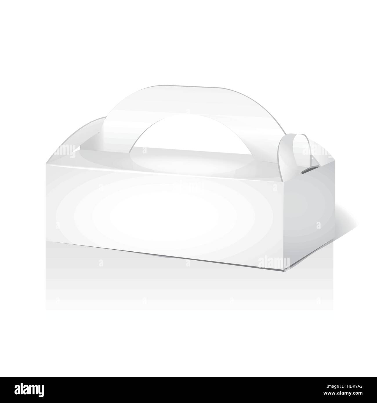 blank paper packaging bag with handle isolated on white background ...