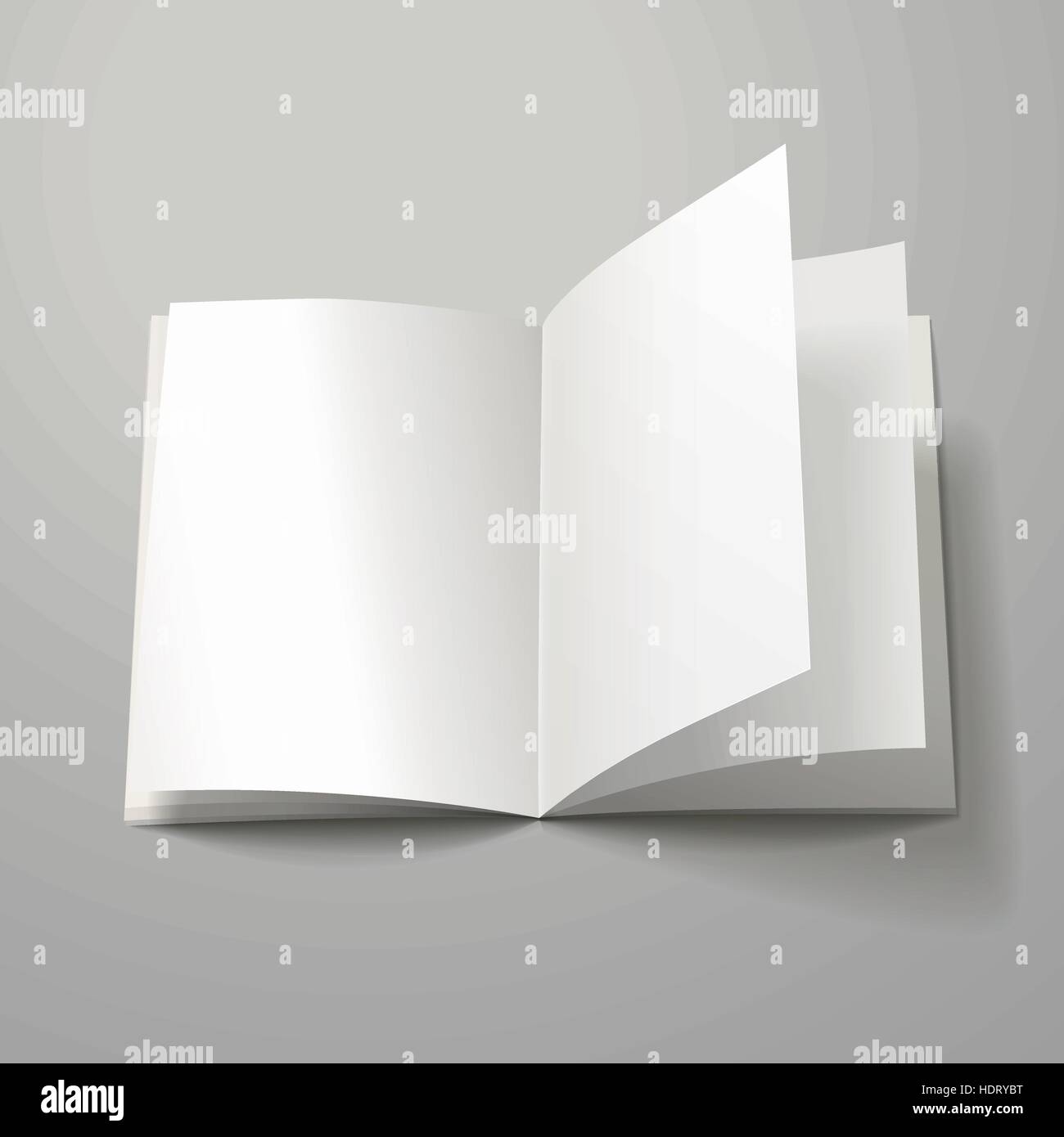 blank open book template isolated on grey background Stock Vector Image ...