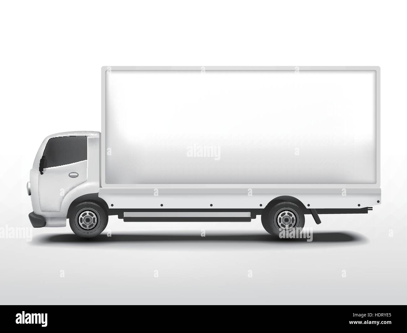 blank delivery truck isolated on white background Stock Vector Image ...