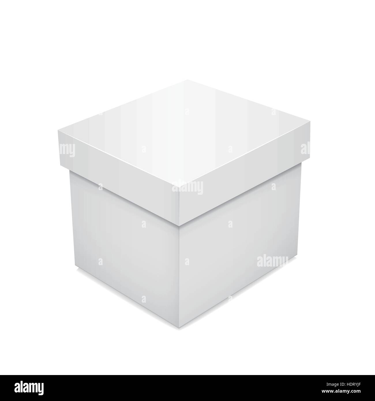 white blank paper box isolated on white background Stock Vector Image ...