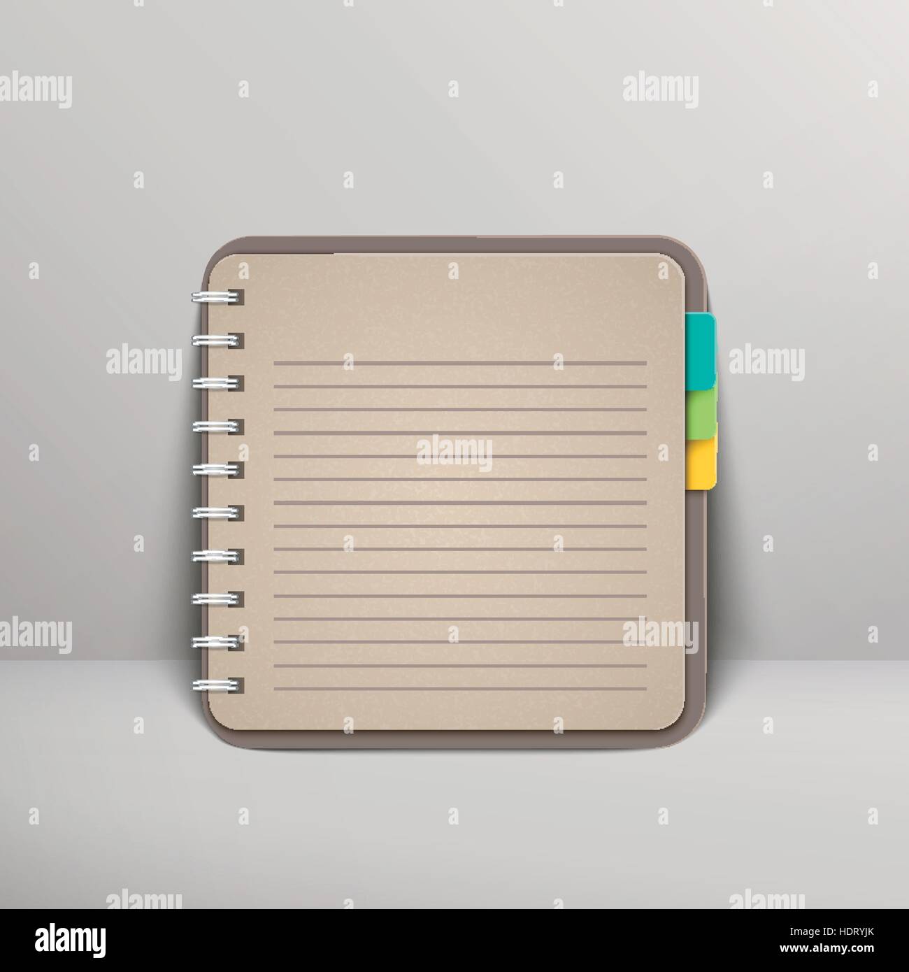 open blank lined notebook over grey background Stock Vector Image & Art ...