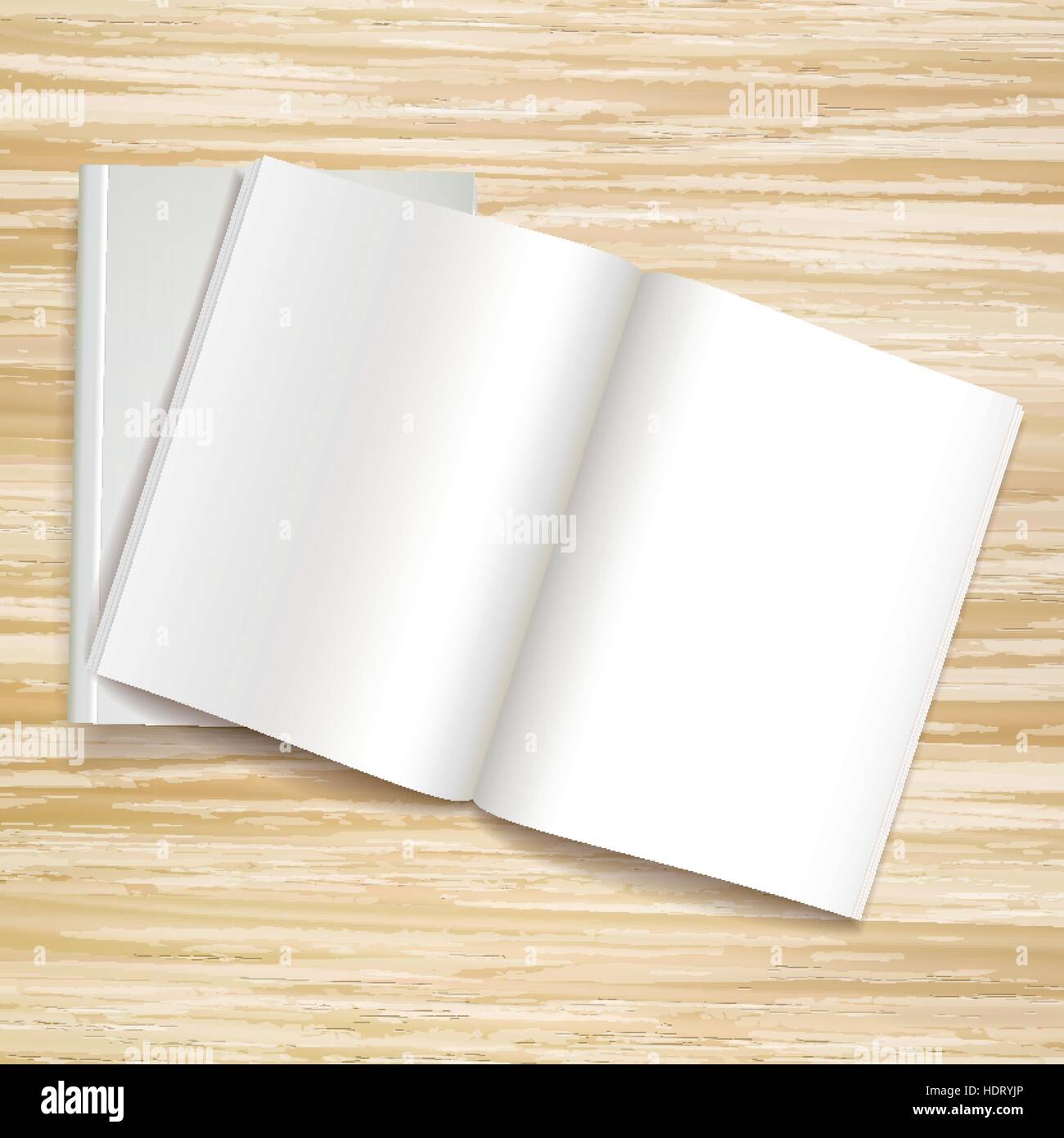 Diary open on desk Stock Vector Images - Alamy