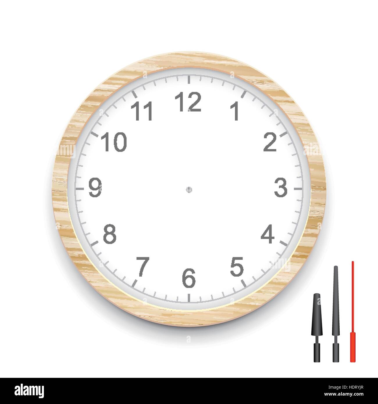 Classic wooden clock Stock Vector Images - Alamy