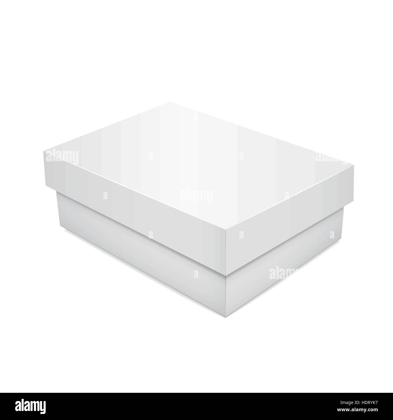 white blank paper box isolated on white background Stock Vector Image ...