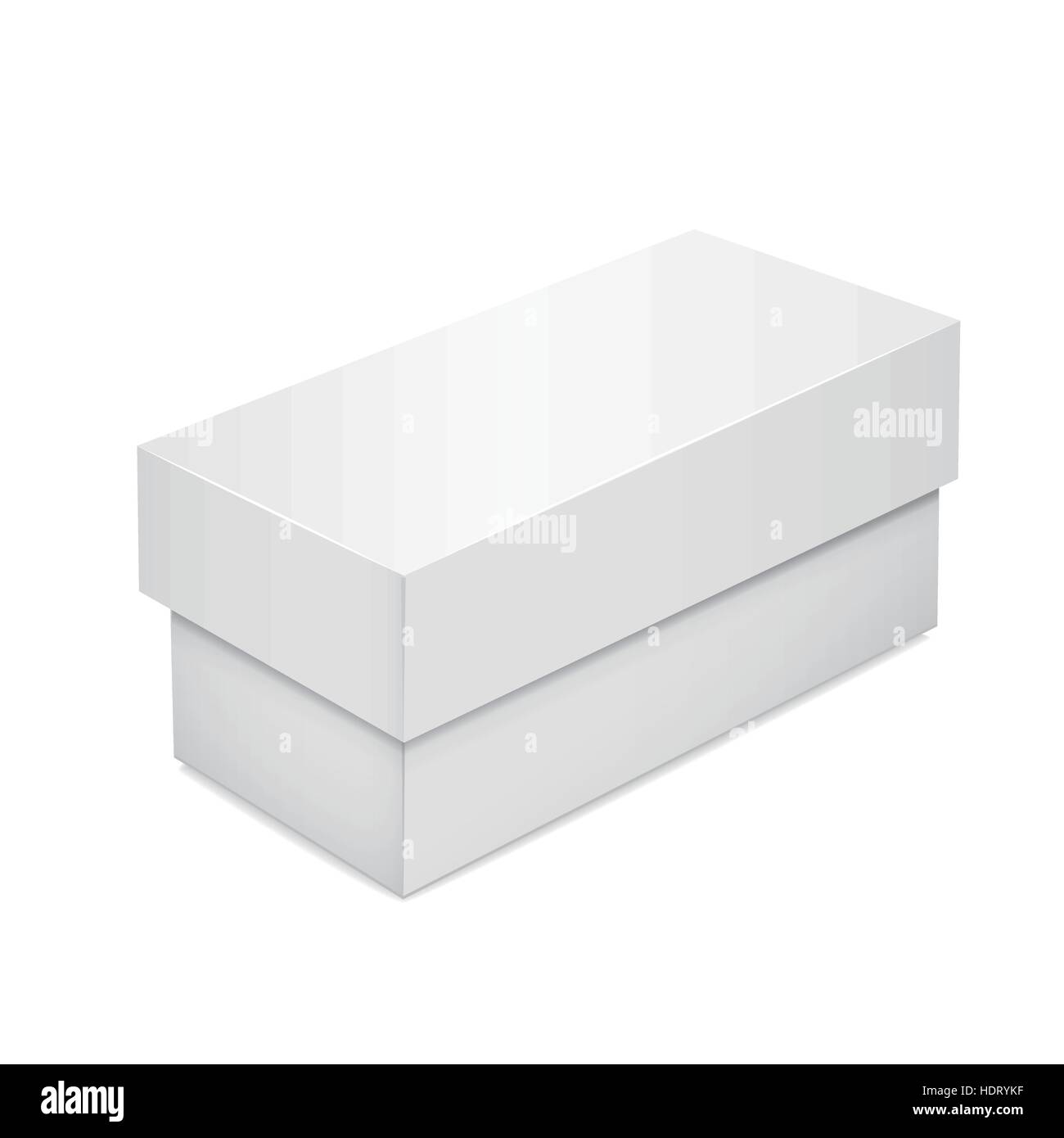 white blank paper box isolated on white background Stock Vector Image ...
