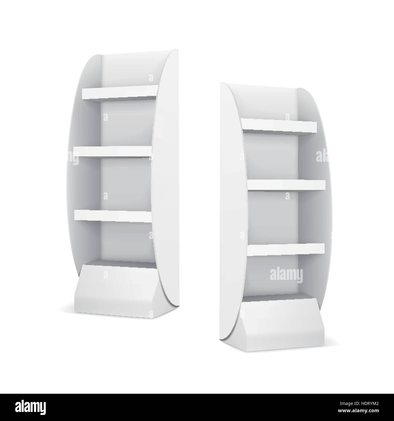 blank displays with shelves isolated on white Stock Vector Image & Art ...