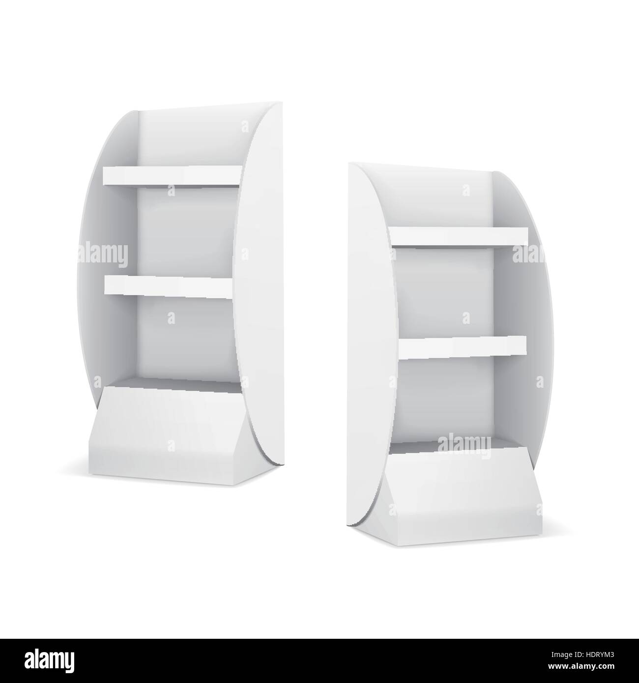 blank displays with shelves isolated on white Stock Vector Image & Art ...