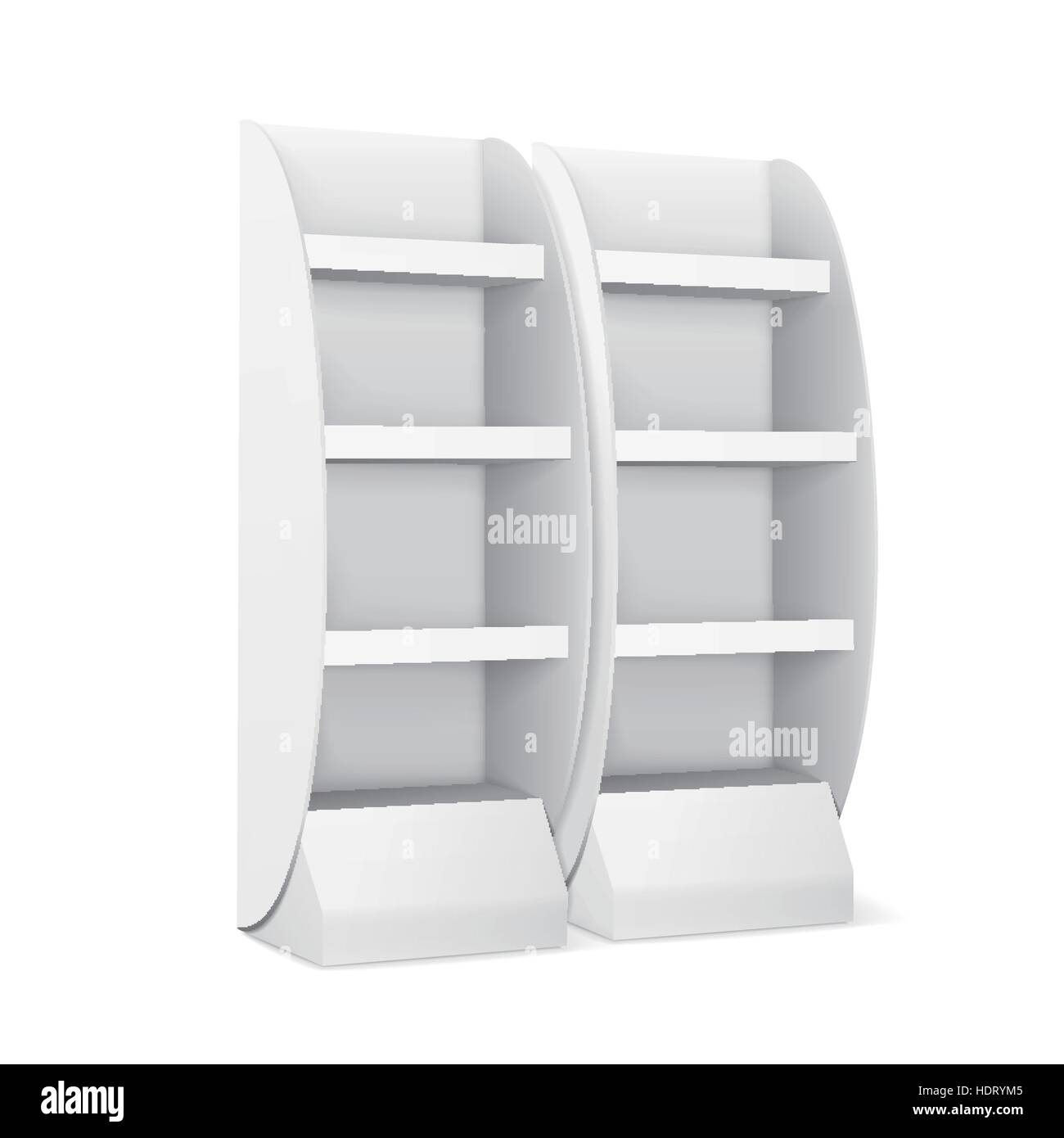 blank displays with shelves isolated on white Stock Vector Image & Art ...
