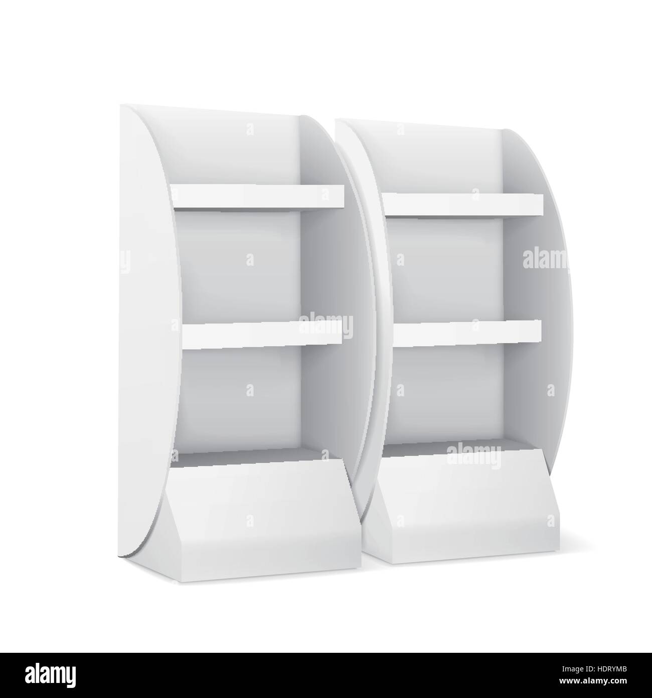 blank displays with shelves isolated on white Stock Vector Image & Art ...