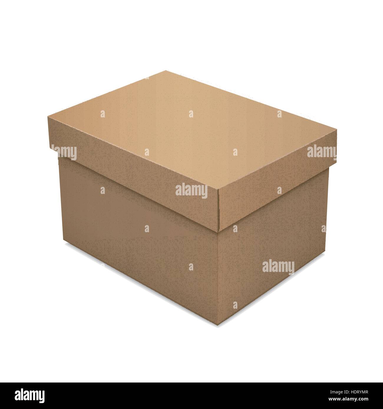 blank cardboard box isolated on white background Stock Vector Image ...