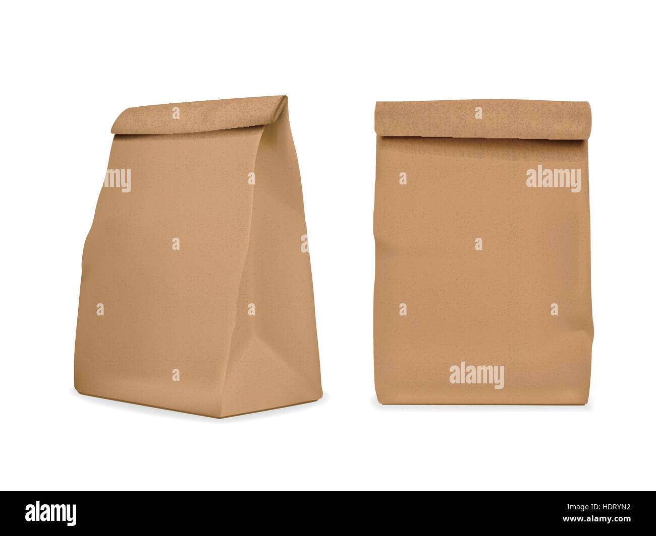 Isolated brown paper lunch Stock Vector Images - Alamy