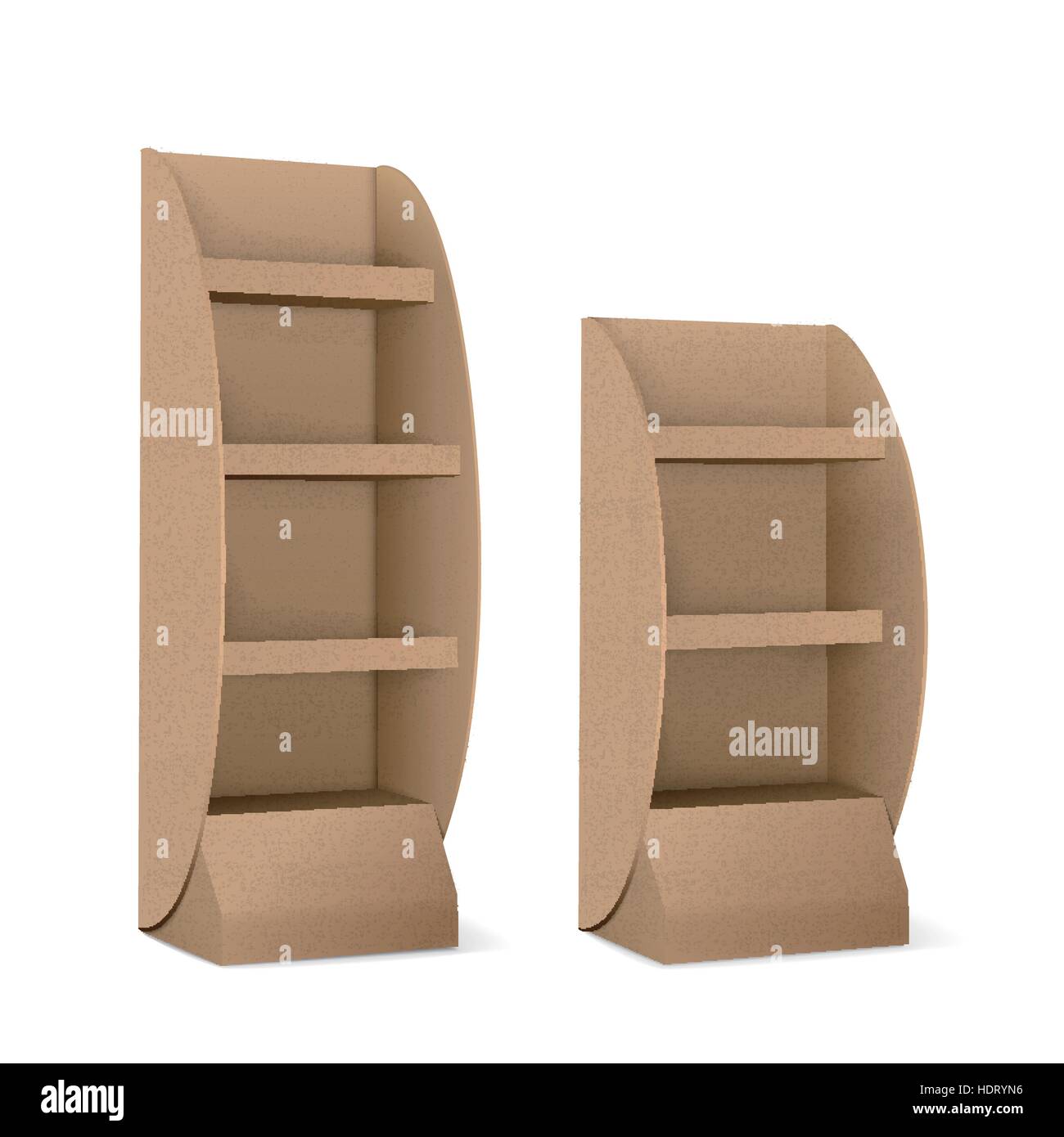 blank displays with shelves isolated on white Stock Vector Image & Art ...