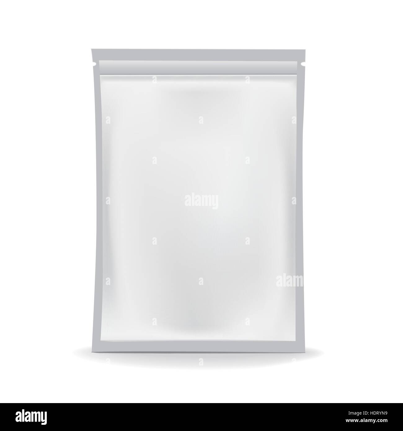 blank foil food package isolated on white background Stock Vector Image ...