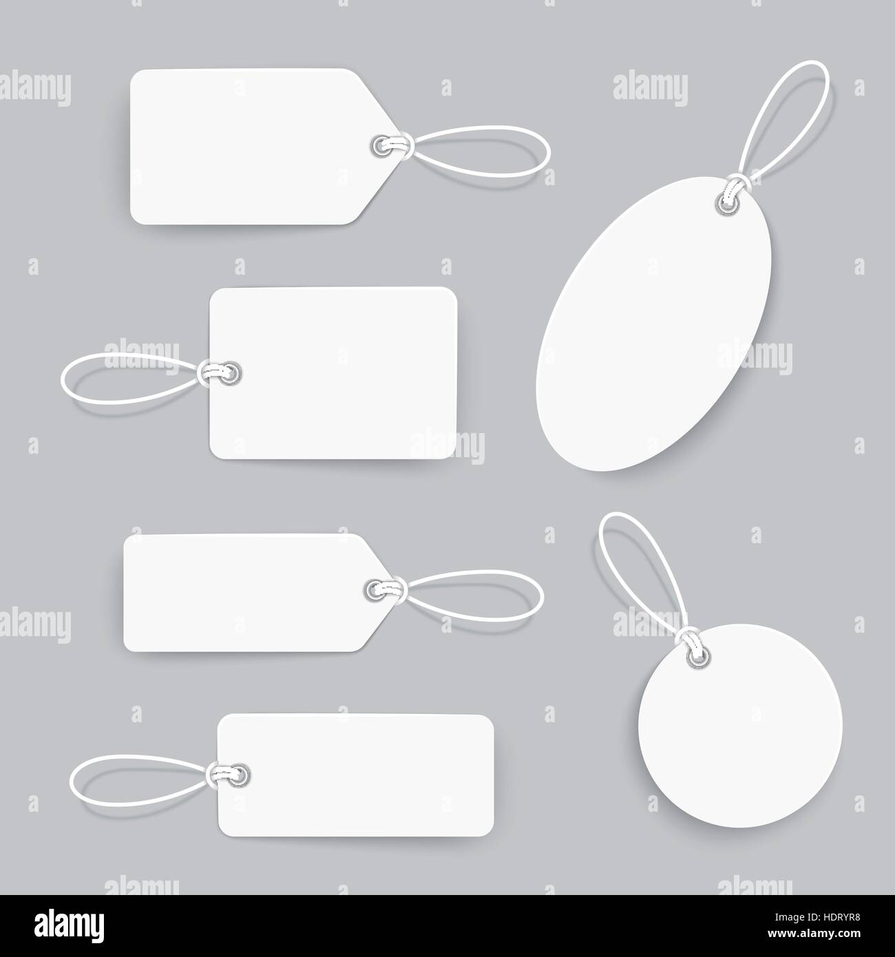 blank tags set design over grey background Stock Vector Image & Art - Alamy