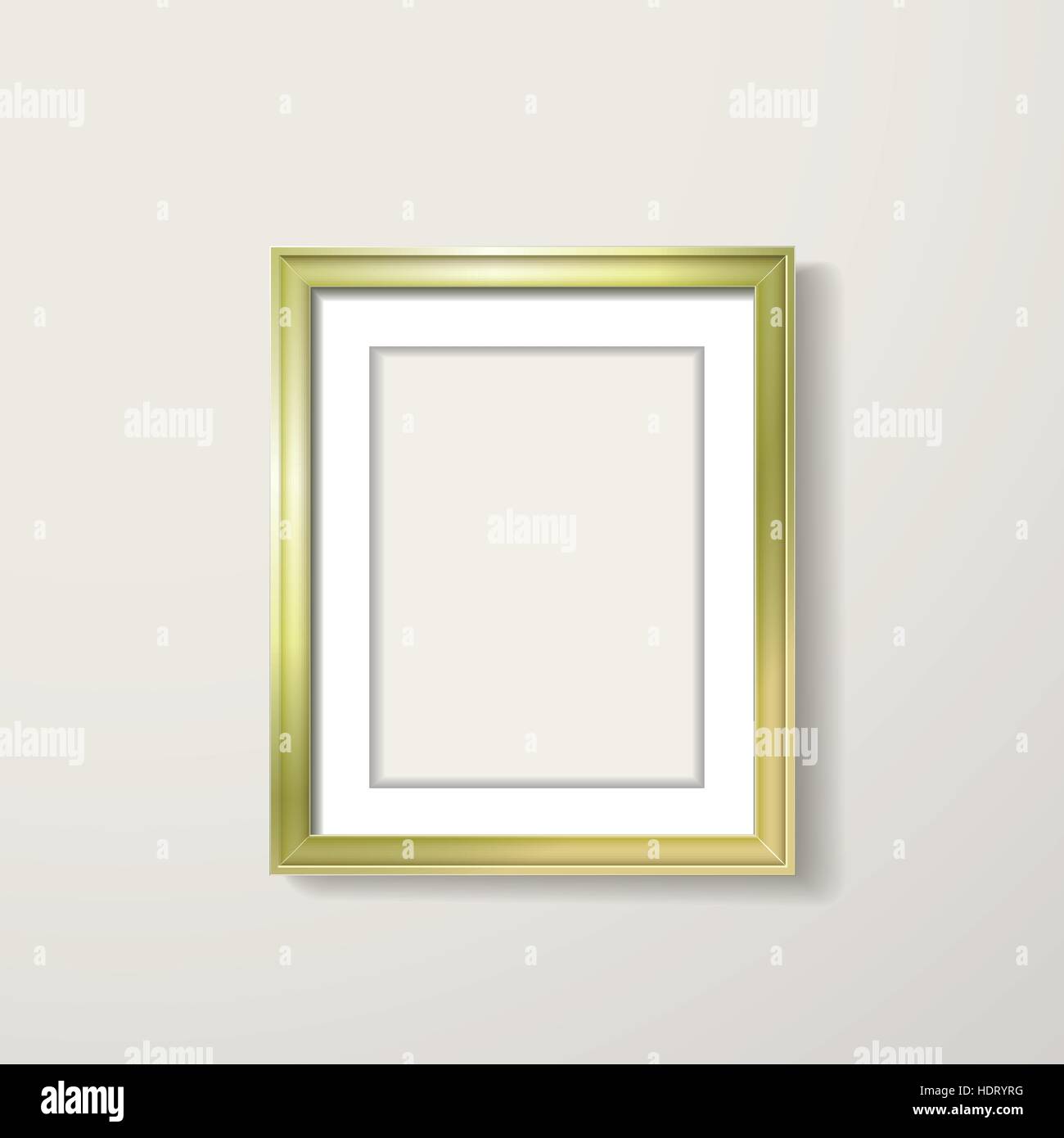 golden framework hanging over the white wall Stock Vector Image & Art ...