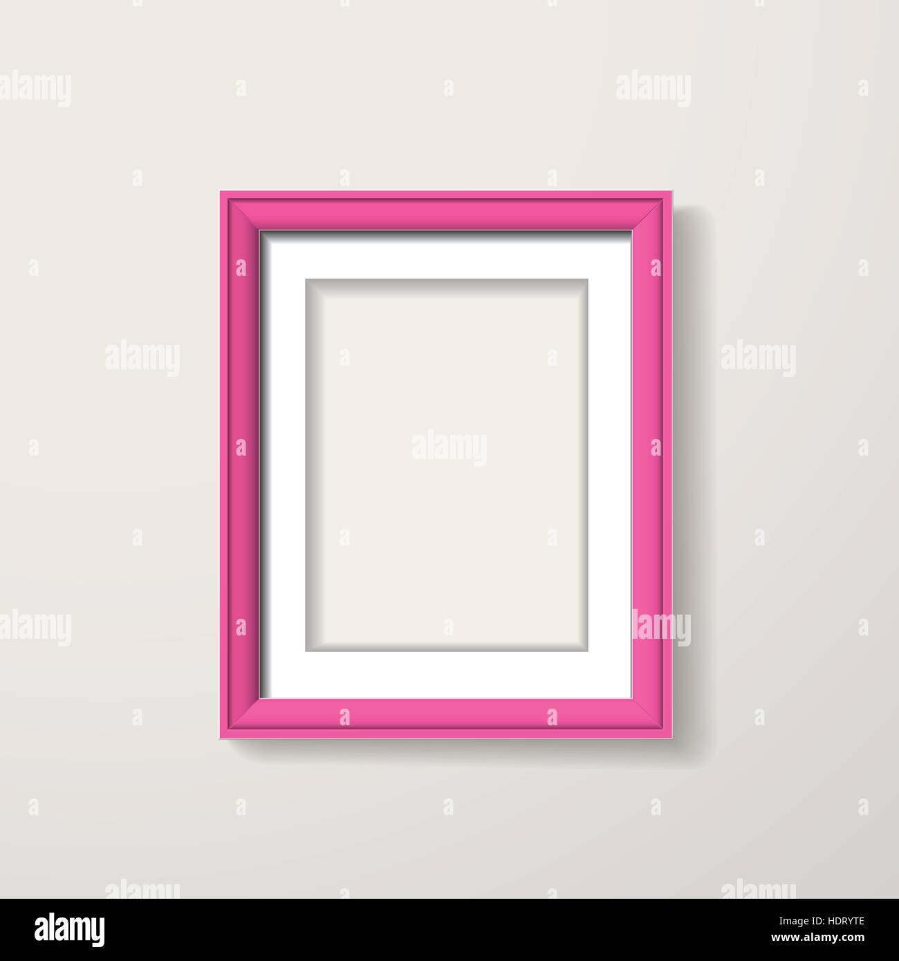pink framework hanging over the white wall Stock Vector Image & Art - Alamy