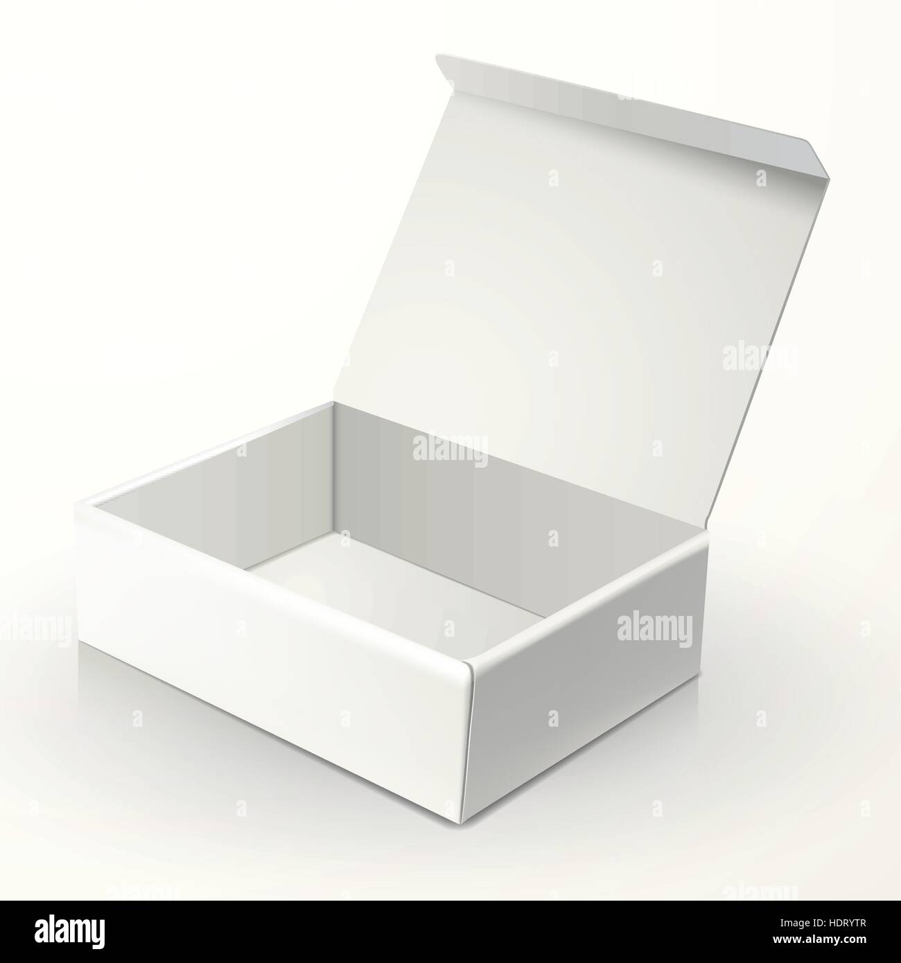 blank open paper box isolated on white Stock Vector Image & Art - Alamy
