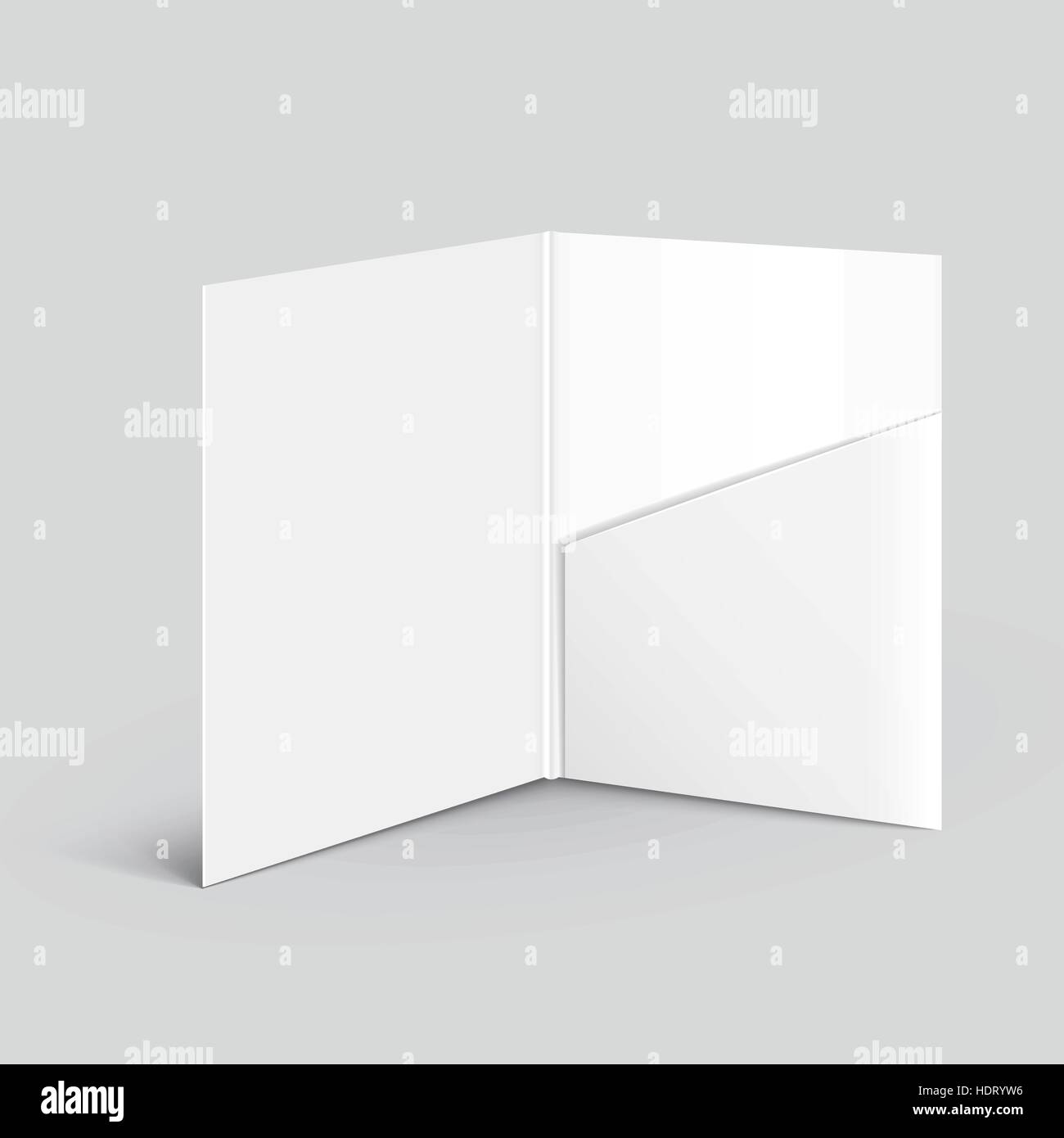 white empty open folder template standing on the table Stock Vector ...