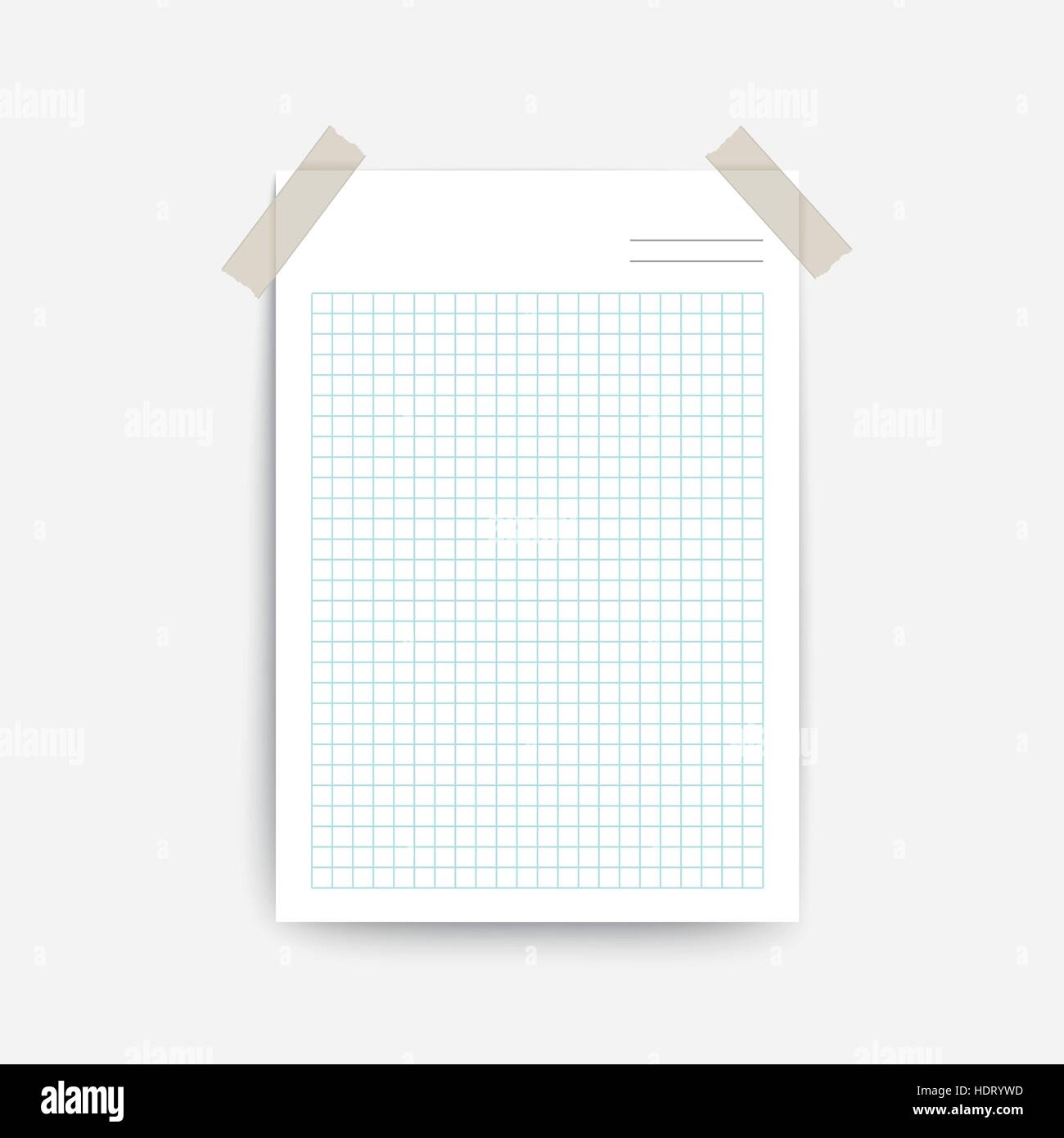 blank note paper template isolated on white Stock Vector Image & Art ...