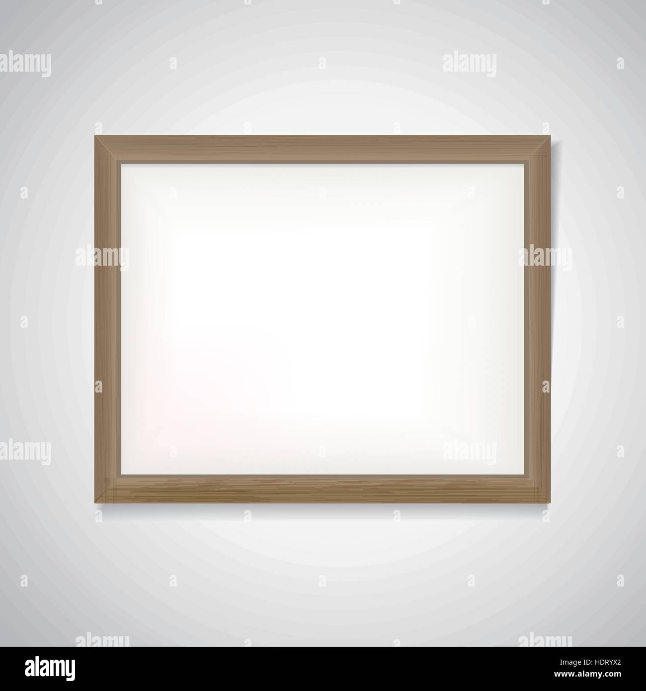 blank wooden frame isolated on white background Stock Vector Image ...