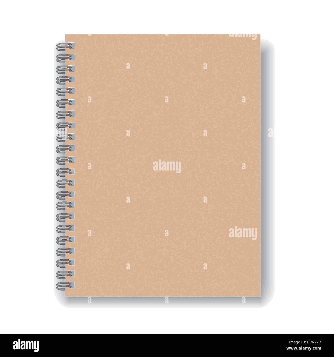 blank spiral notebook isolated on white background Stock Vector Image ...
