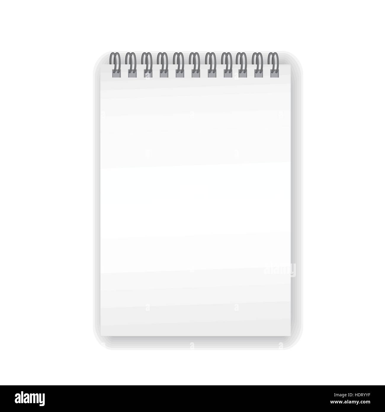 blank spiral notebook isolated on white background Stock Vector Image ...