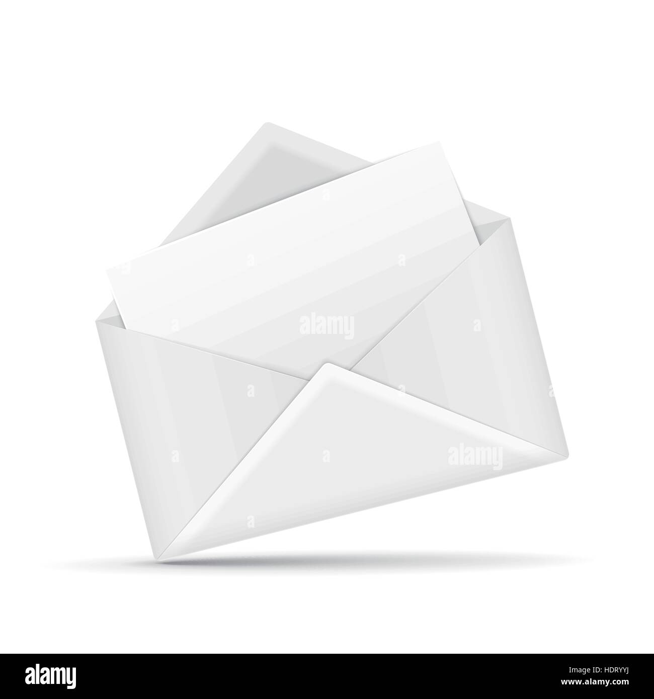 open envelope with letter isolated on white Stock Vector Image & Art ...