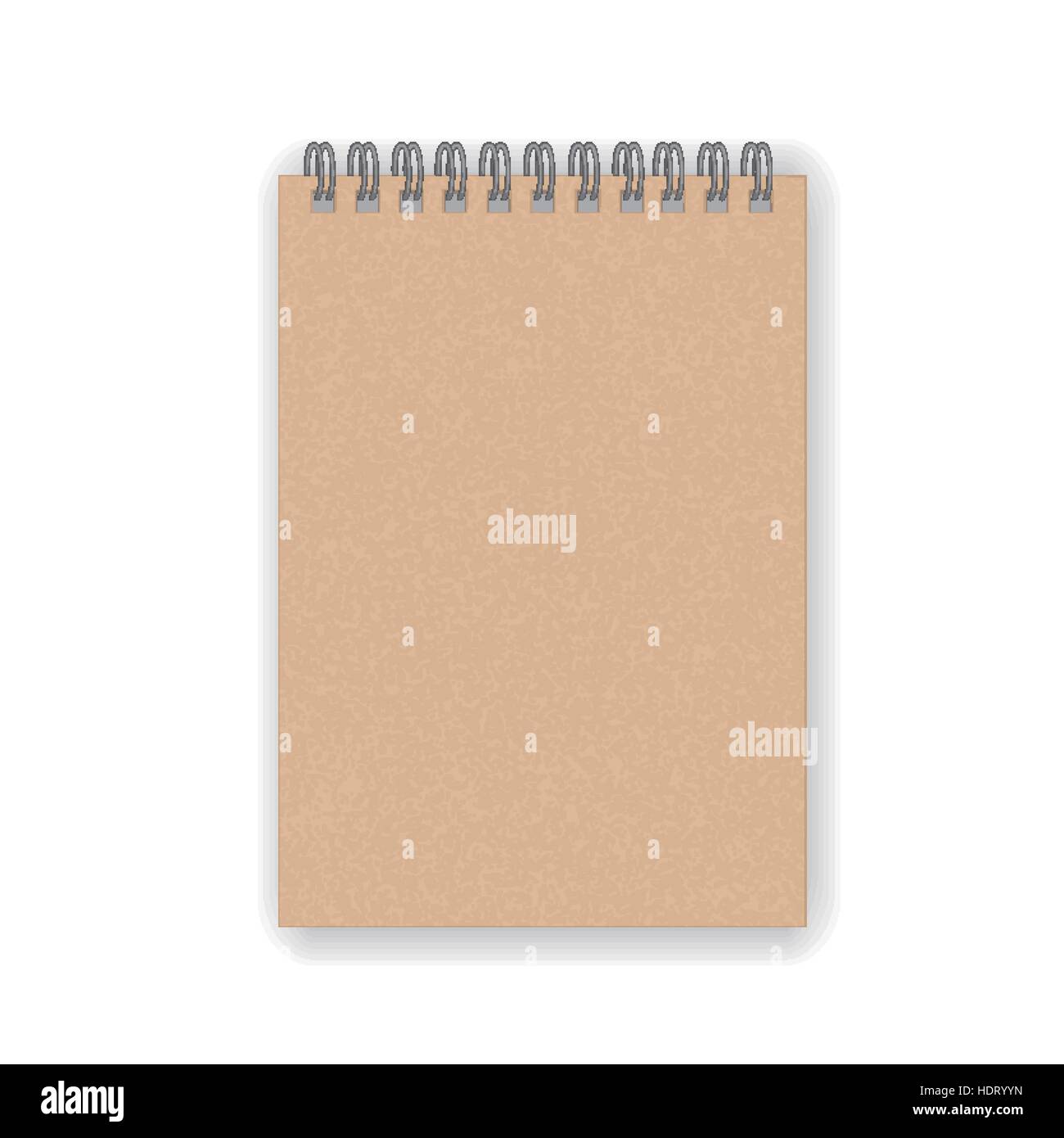 blank spiral notebook isolated on white background Stock Vector Image ...