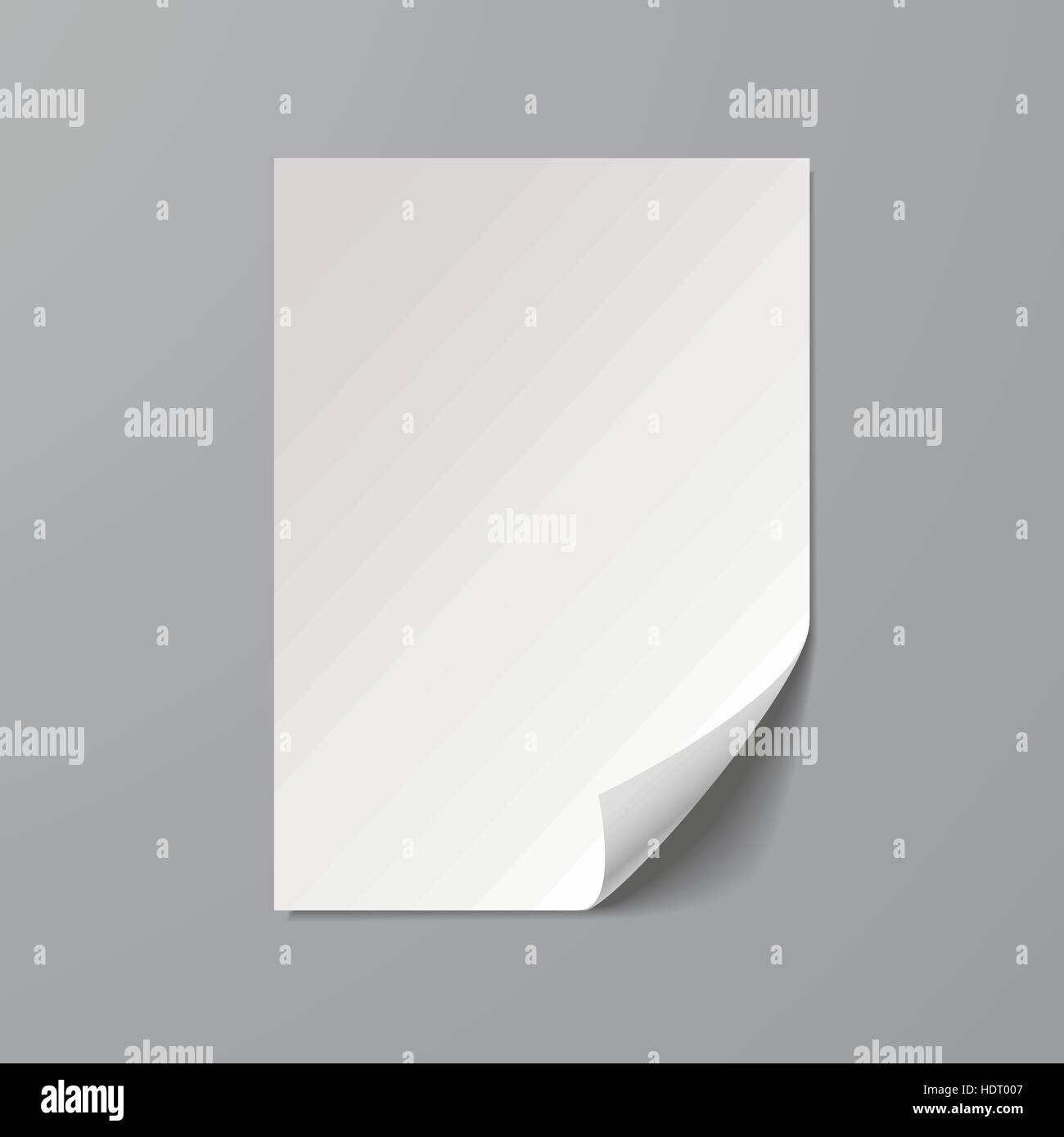 blank paper sheet template isolated on grey background Stock Vector ...