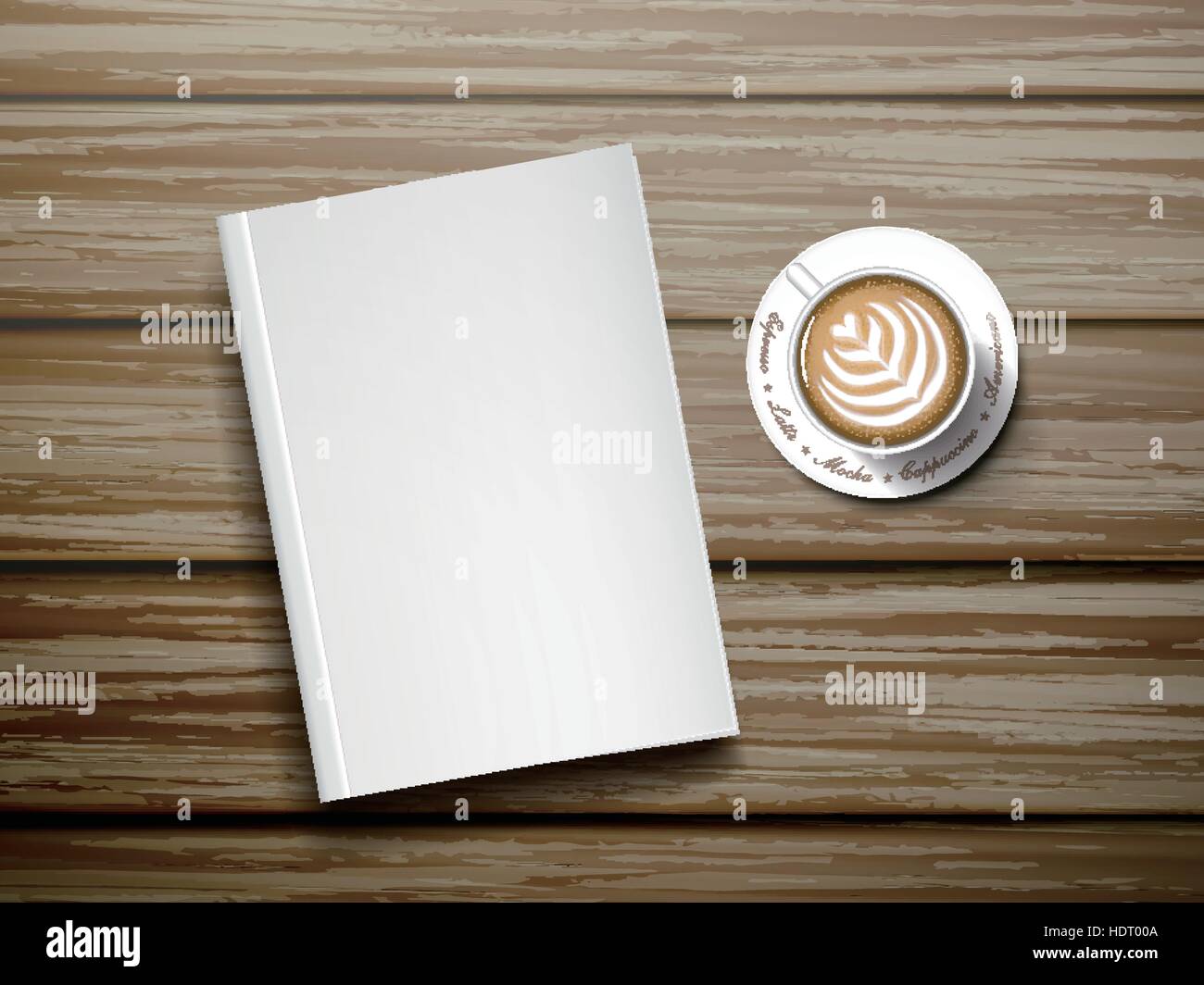 Wooden antique notebook Stock Vector Images - Alamy