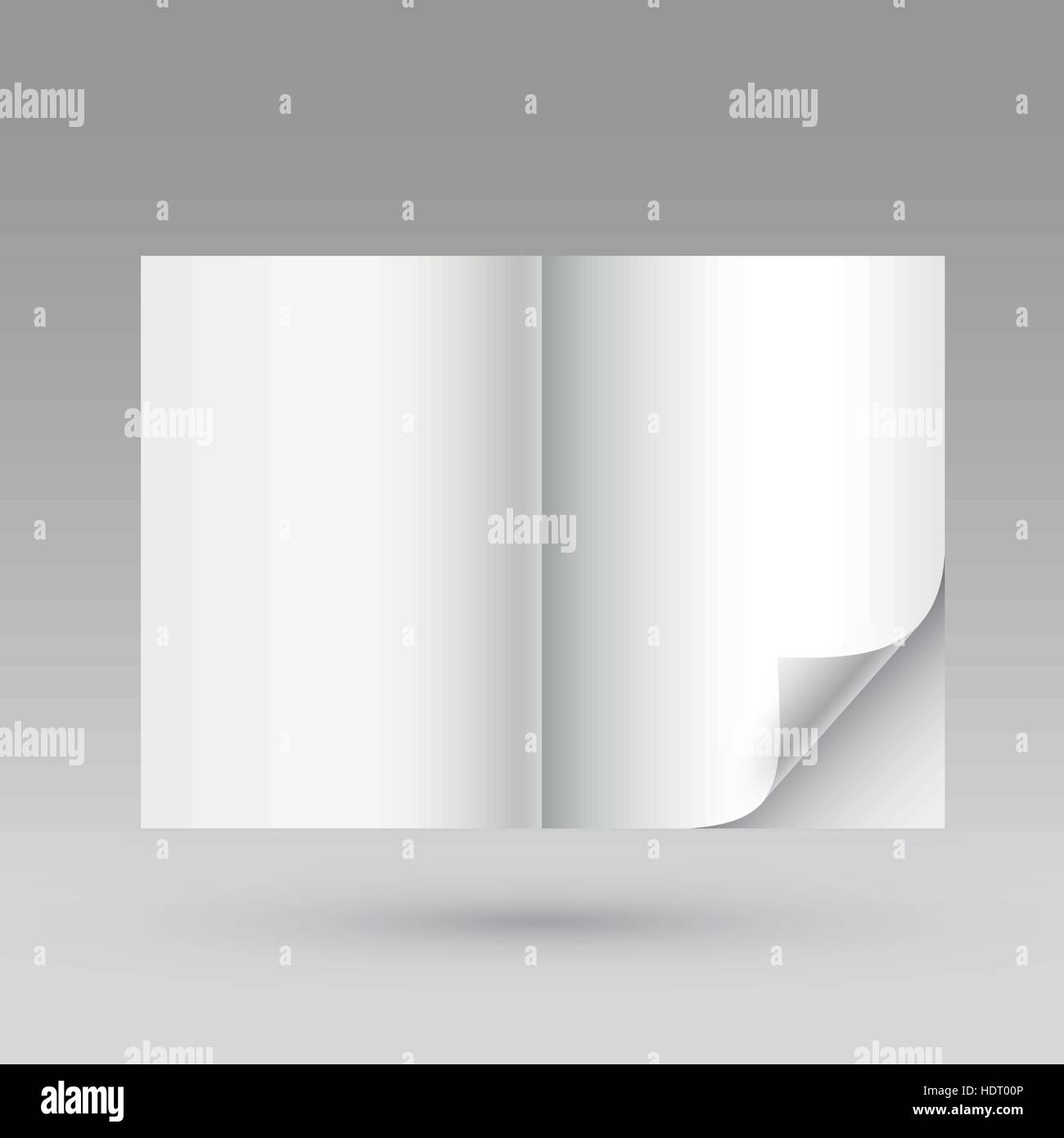 open book with blank pages isolated on grey Stock Vector Image & Art ...