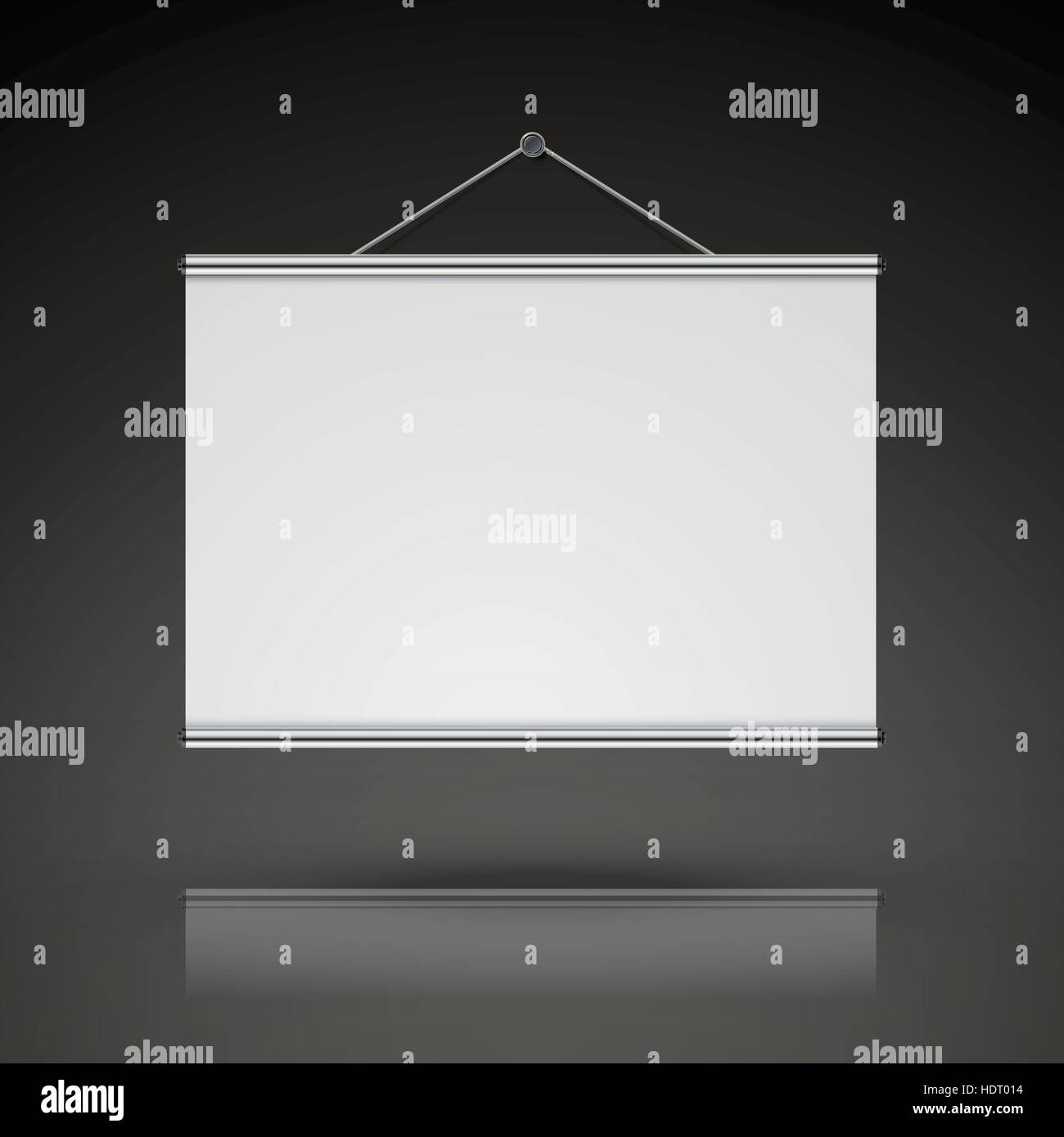 blank projector screen isolated on black background Stock Vector Image ...