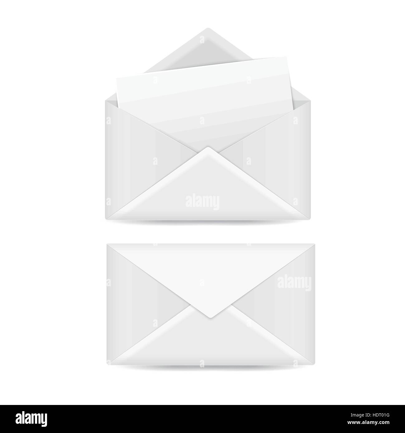 blank envelopes set isolated on white background Stock Vector Image ...