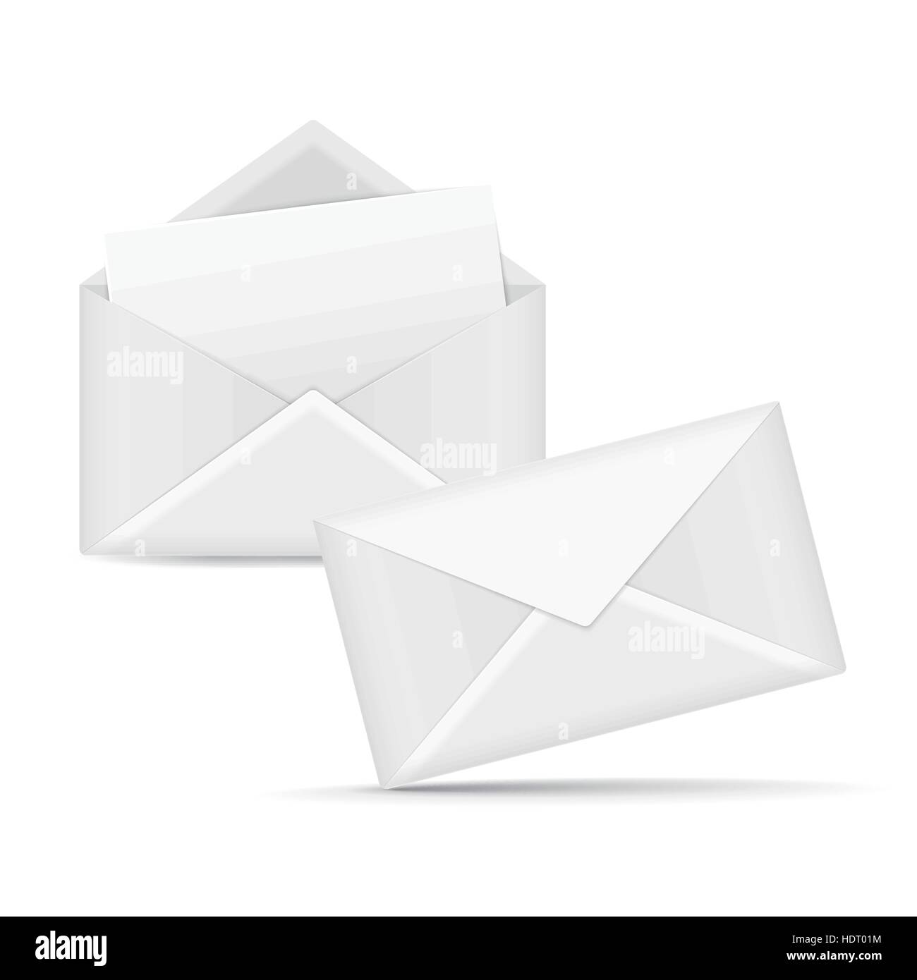 blank envelopes set isolated on white background Stock Vector Image ...