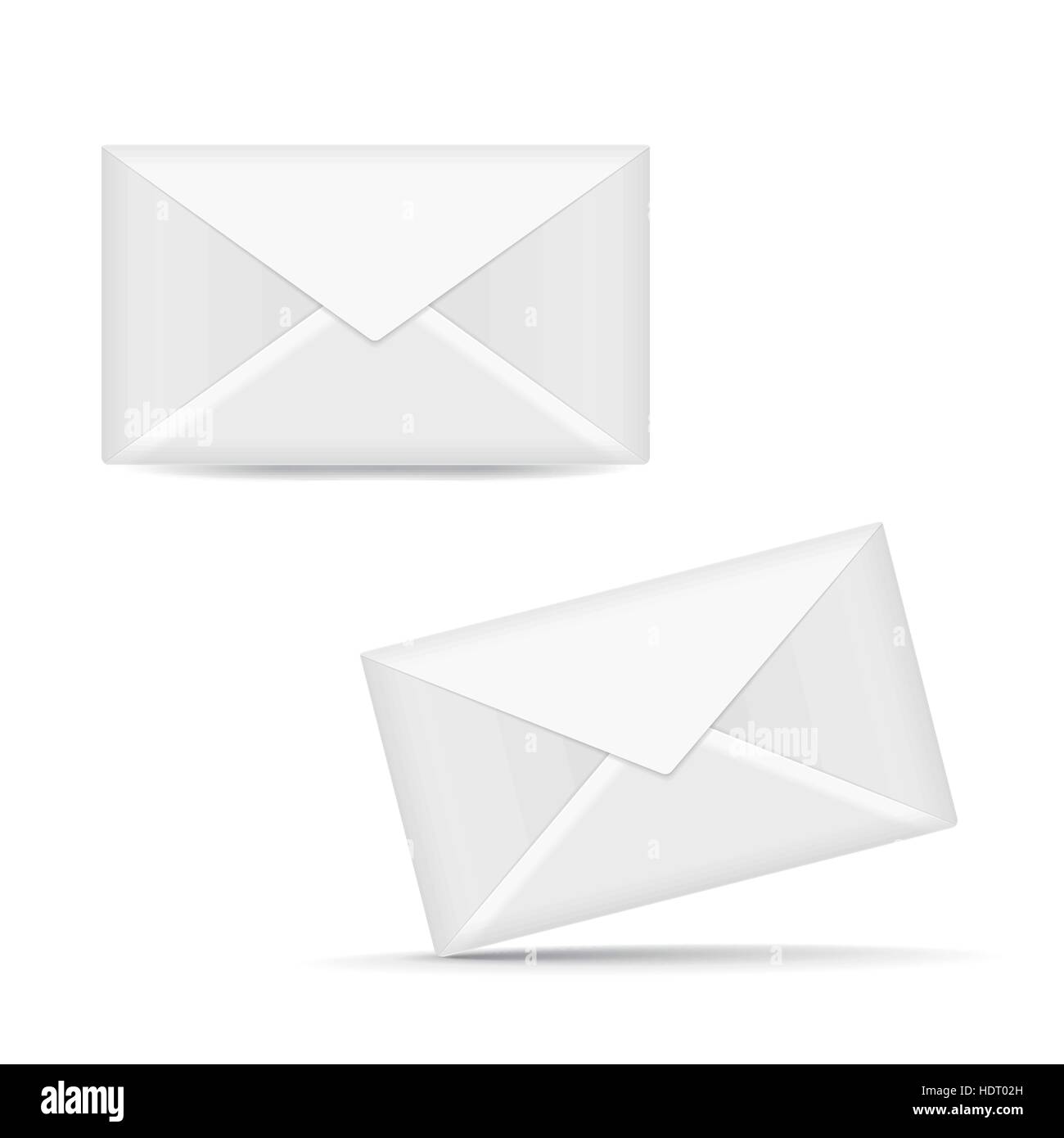 blank envelopes set isolated on white background Stock Vector Image ...