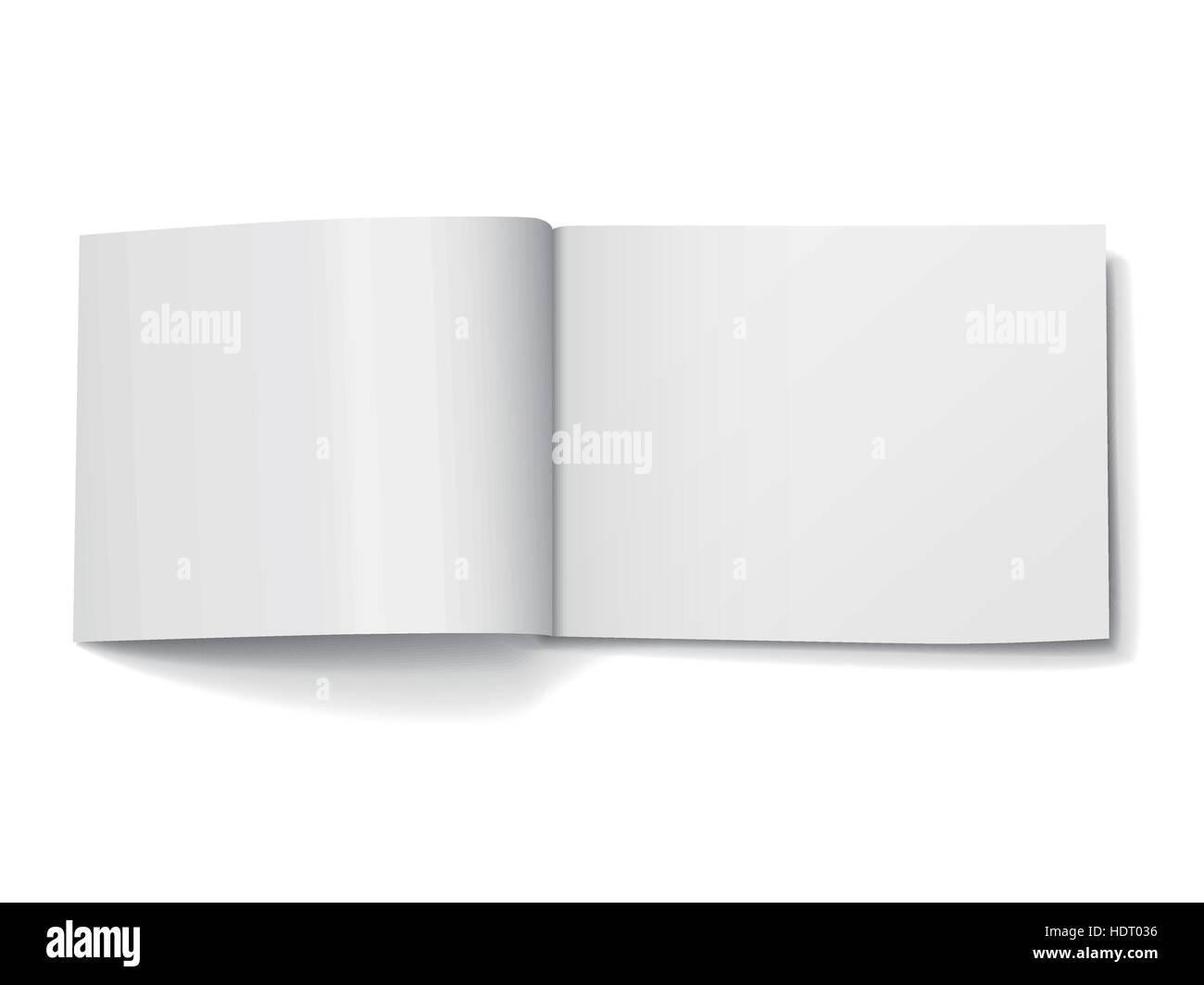 blank open magazine isolated on white background Stock Vector Image ...