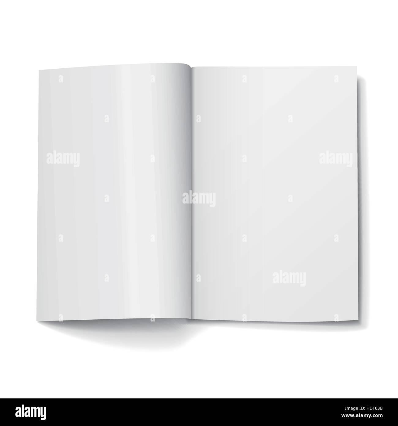 blank open magazine isolated on white background Stock Vector Image ...