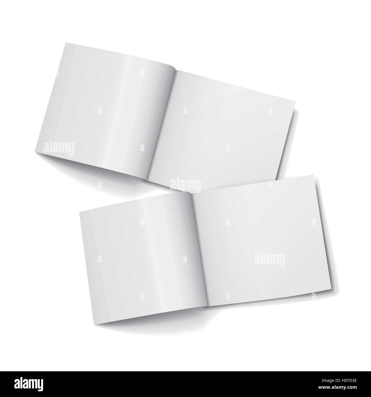 blank open magazines set isolated on white background Stock Vector ...