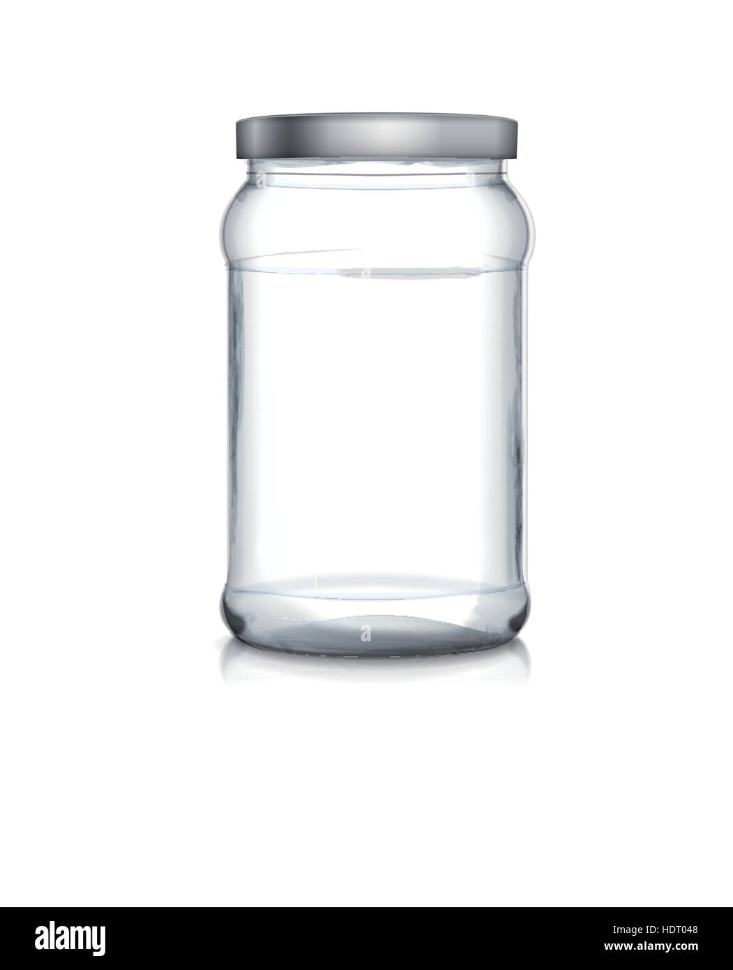 empty glass jar isolated on white background Stock Vector Image & Art ...