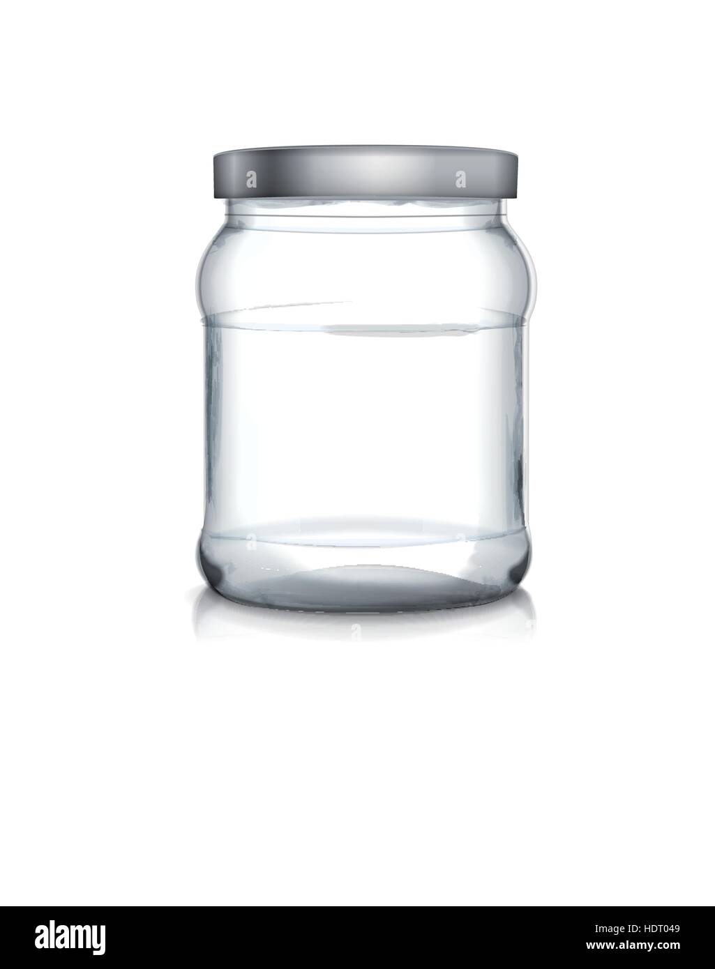 empty glass jar isolated on white background Stock Vector Image & Art ...