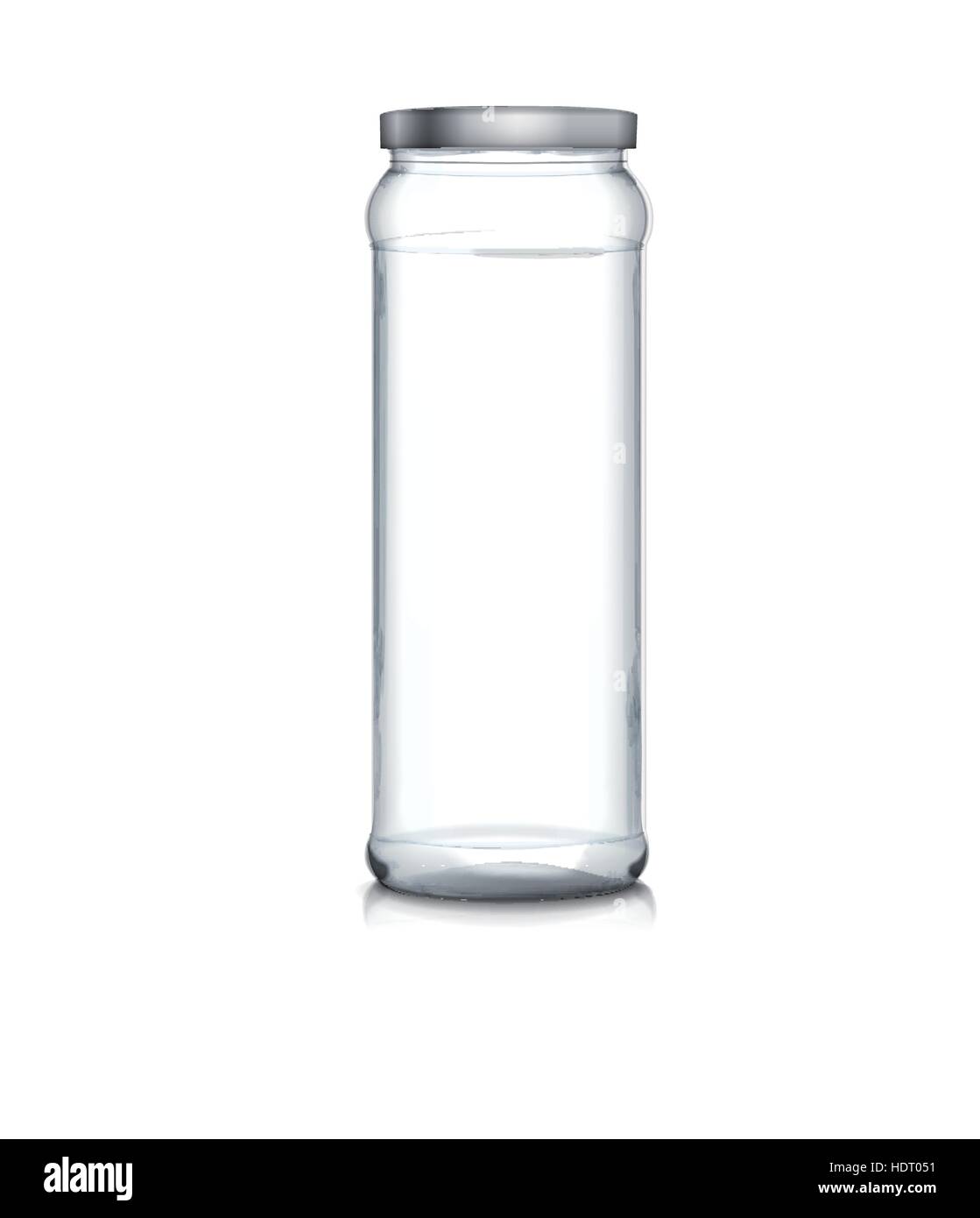 empty glass jar isolated on white background Stock Vector Image & Art ...