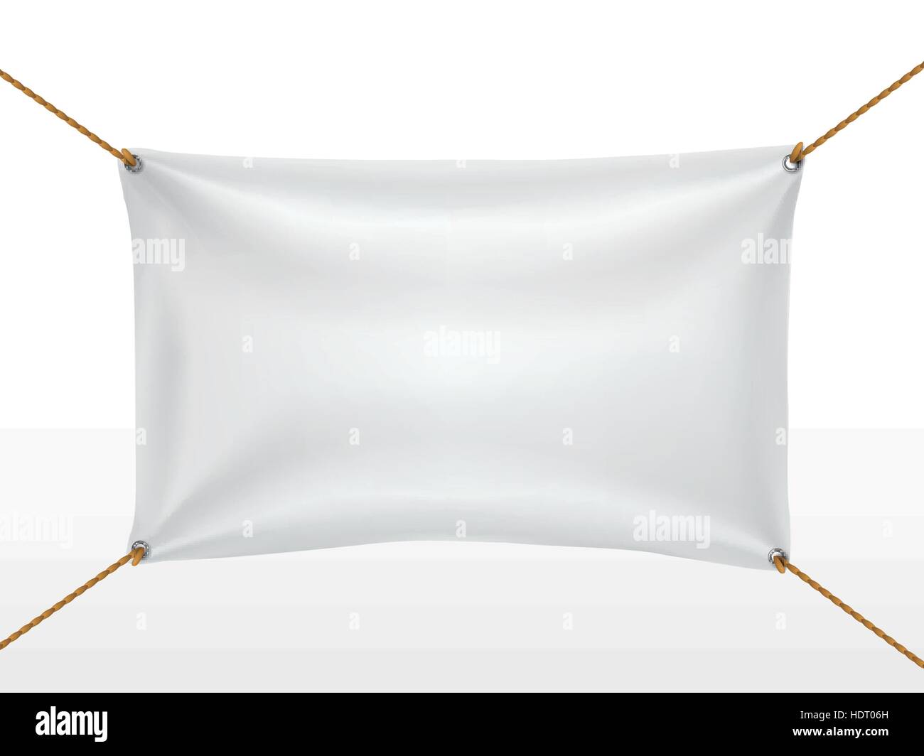 white textile banner isolated on white background Stock Vector Image ...